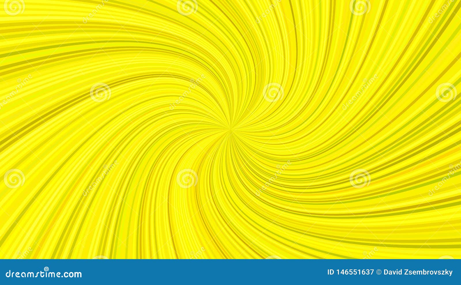 Yellow Hypnotic Abstract Spiral Ray Stripe Background - Vector Graphic ...