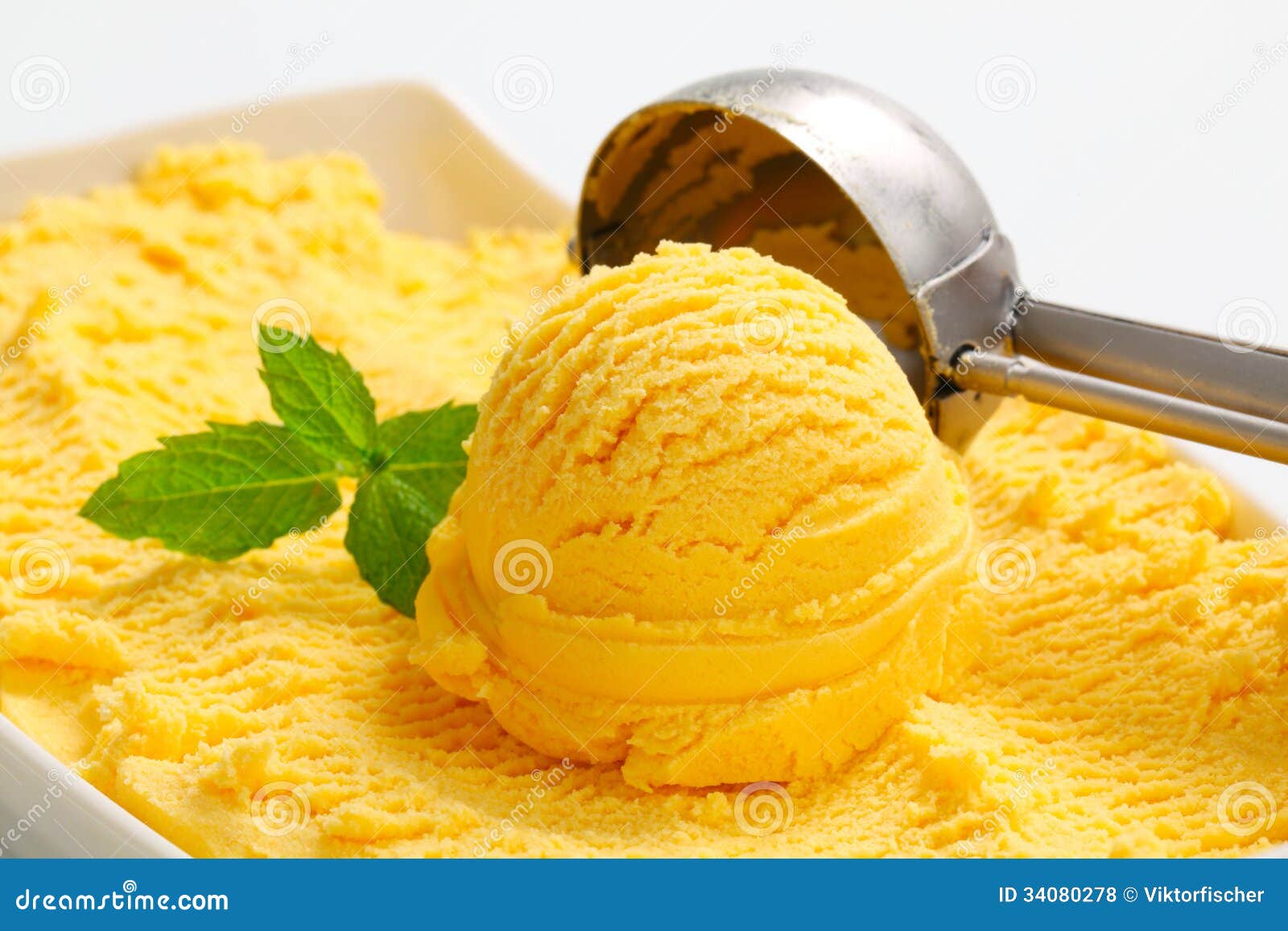 Yellow ice cream stock photo. Image of cream, detail - 34080278