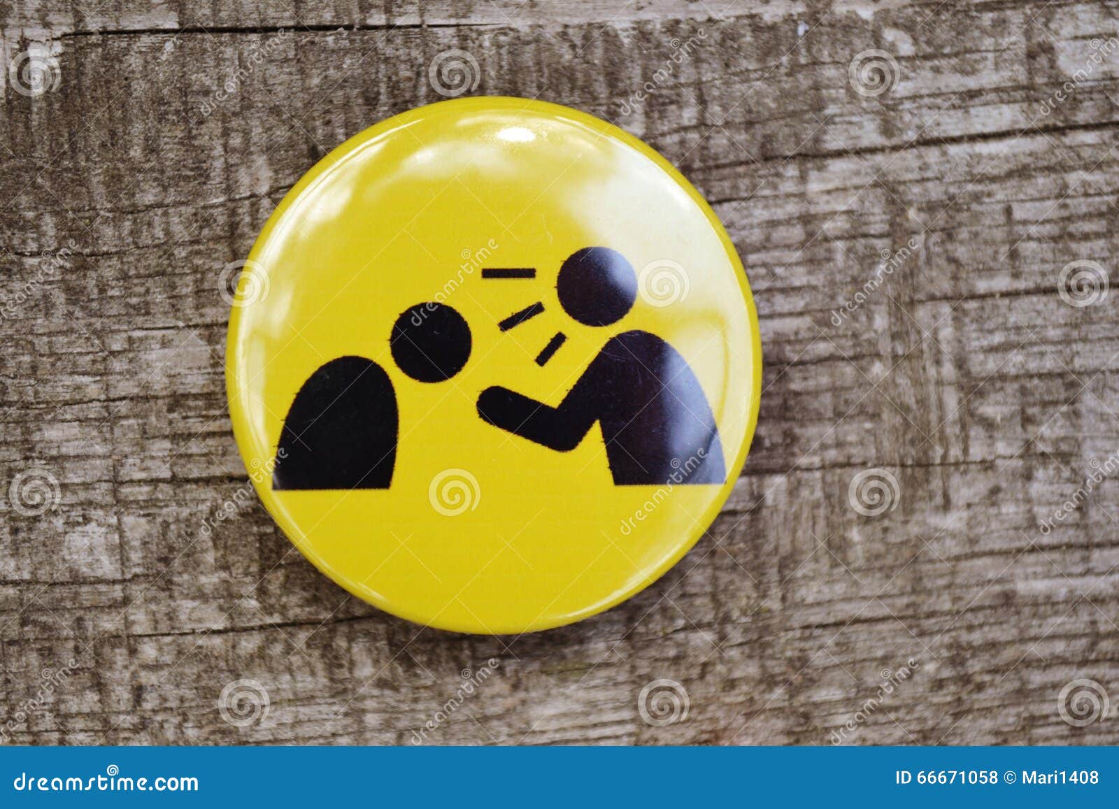 Yellow Icon with the Black Little Man Cry Stock Photo - Image of ...