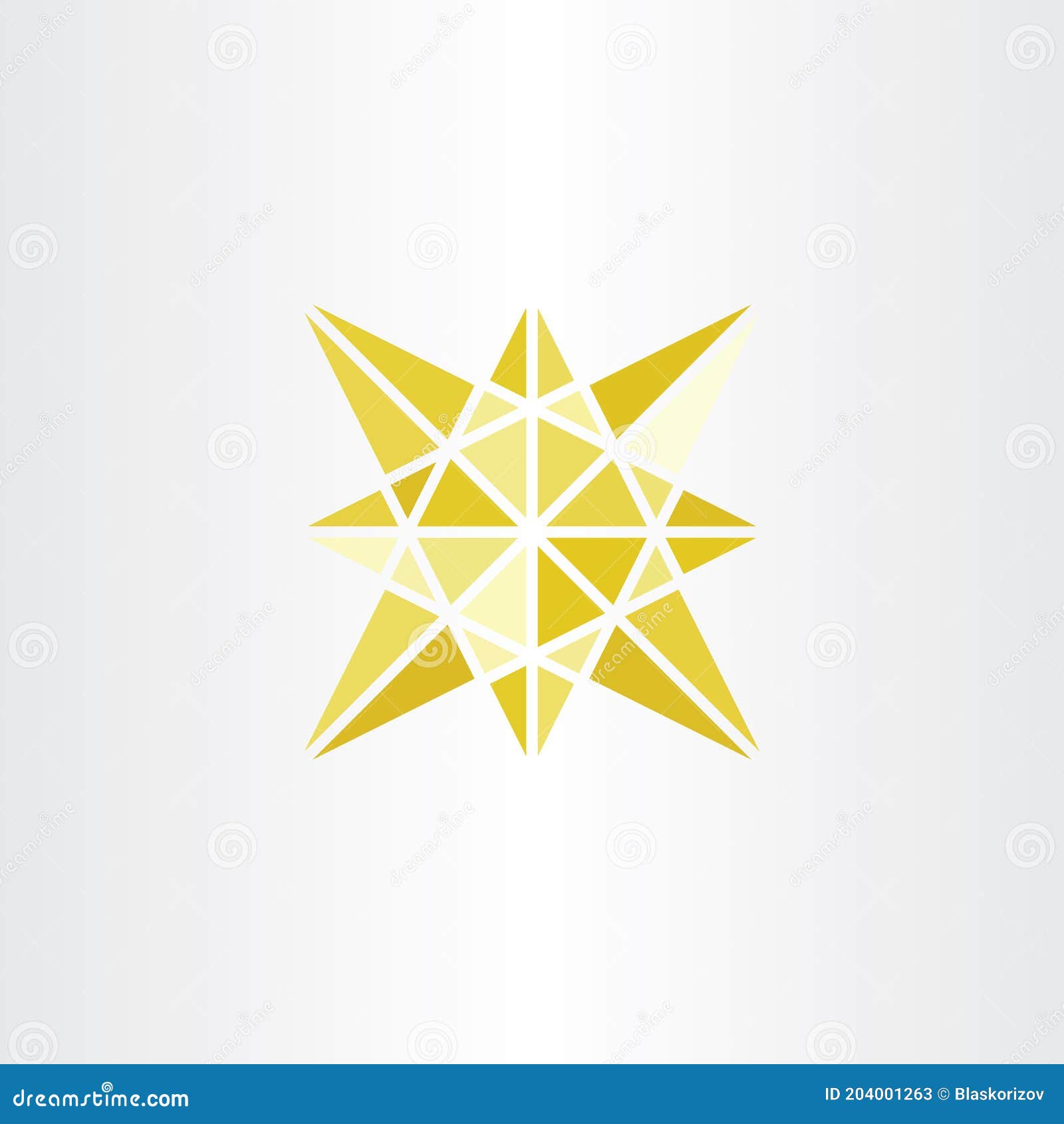 Yellow Icon Star Vector Symbol Geometric Sign Stock Vector ...