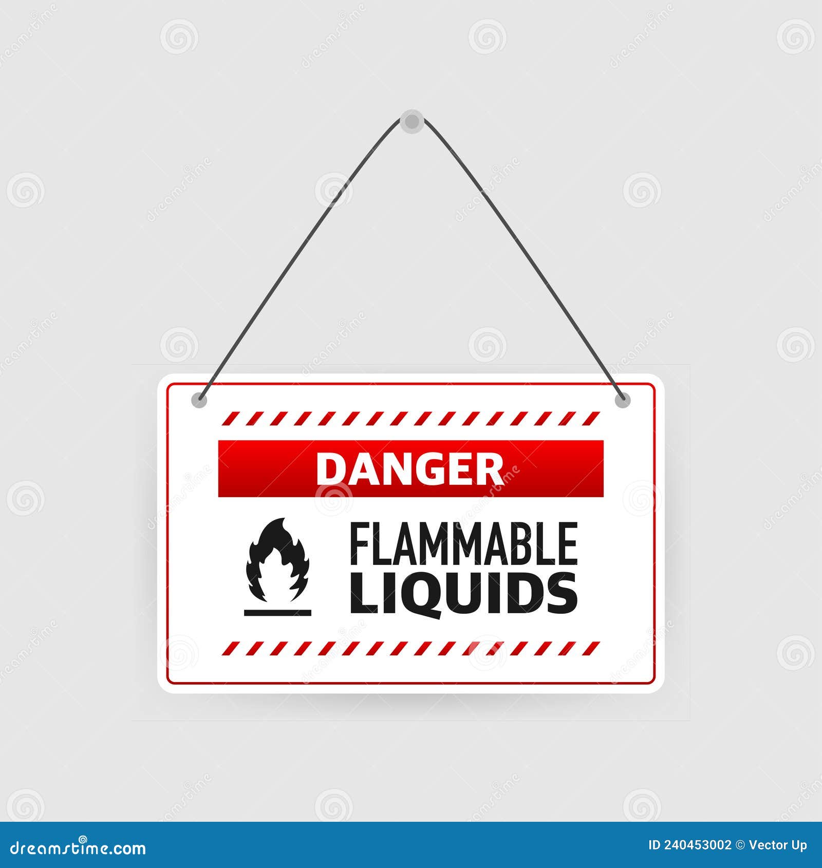 Yellow Illustration of Flammable Liquids on White Backdrop. Vector ...