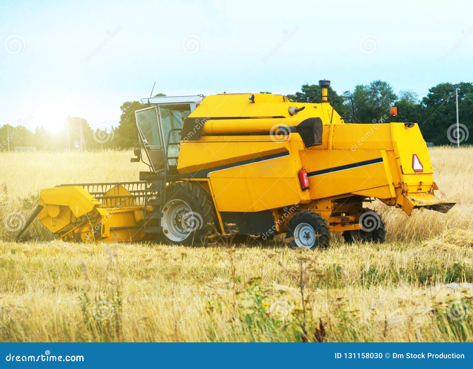Industrial Combine Harvester Working In The Fields. Agriculture Farmer ... Industrial Combine Harvester Working In The Fields. Agriculture Farmer ...