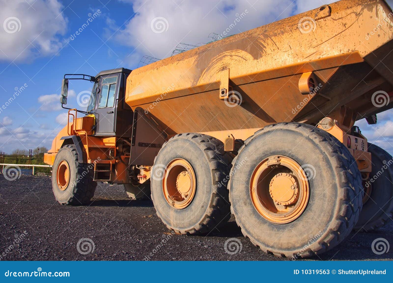 Yellow Industrial Heavy Earth Loader Outside Stock Image - Image of ...