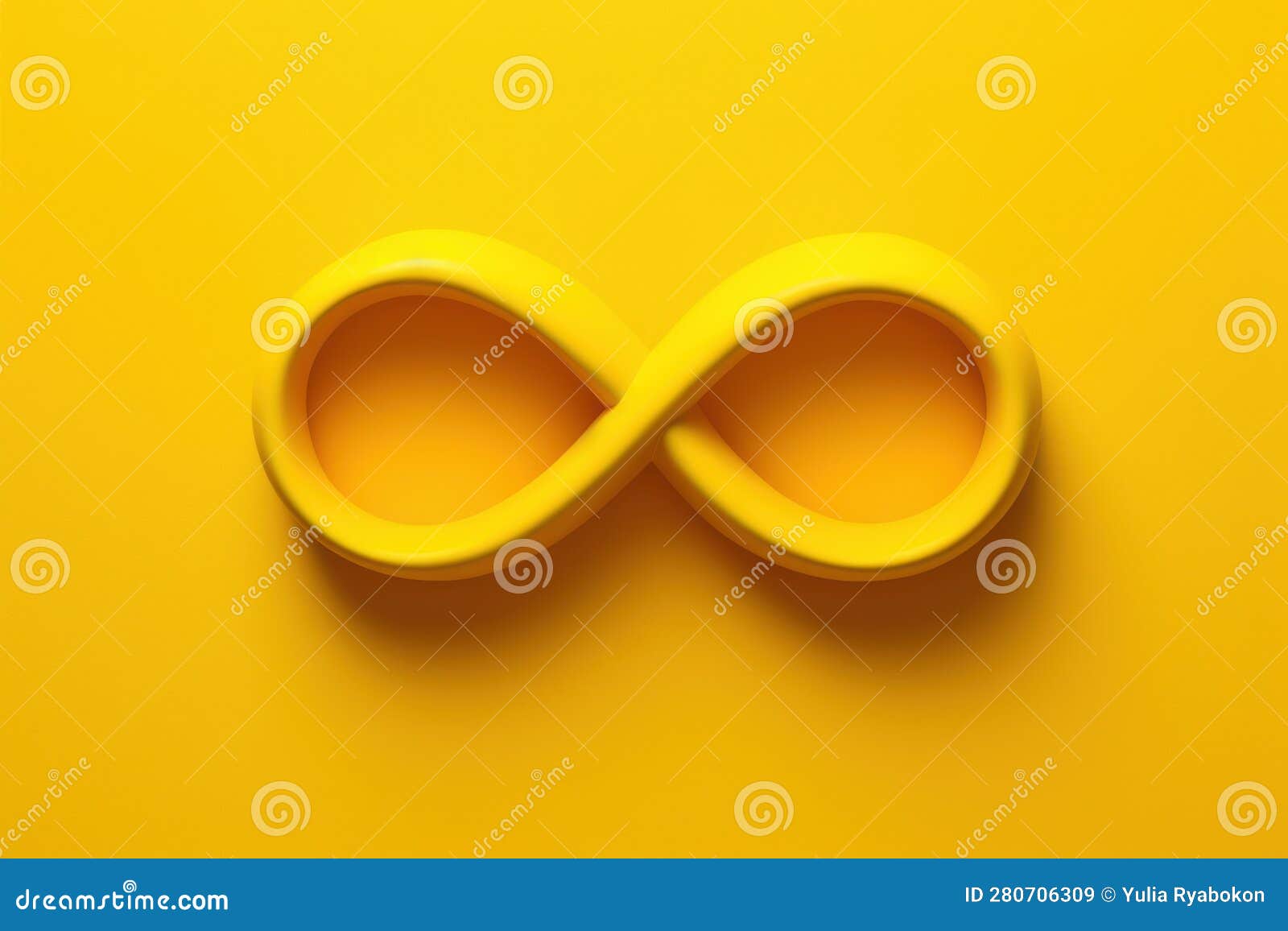 Yellow Infinity Symbol On Violet Background. Vertical Gradient Cover ...