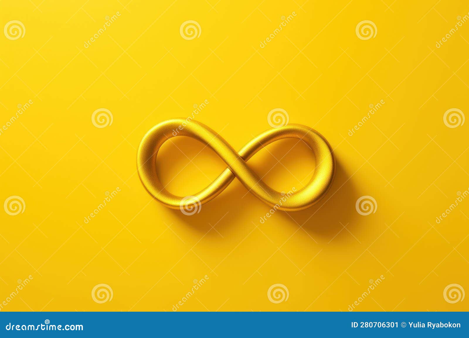 Yellow Infinity Symbol On Violet Background. Vertical Gradient Cover ...