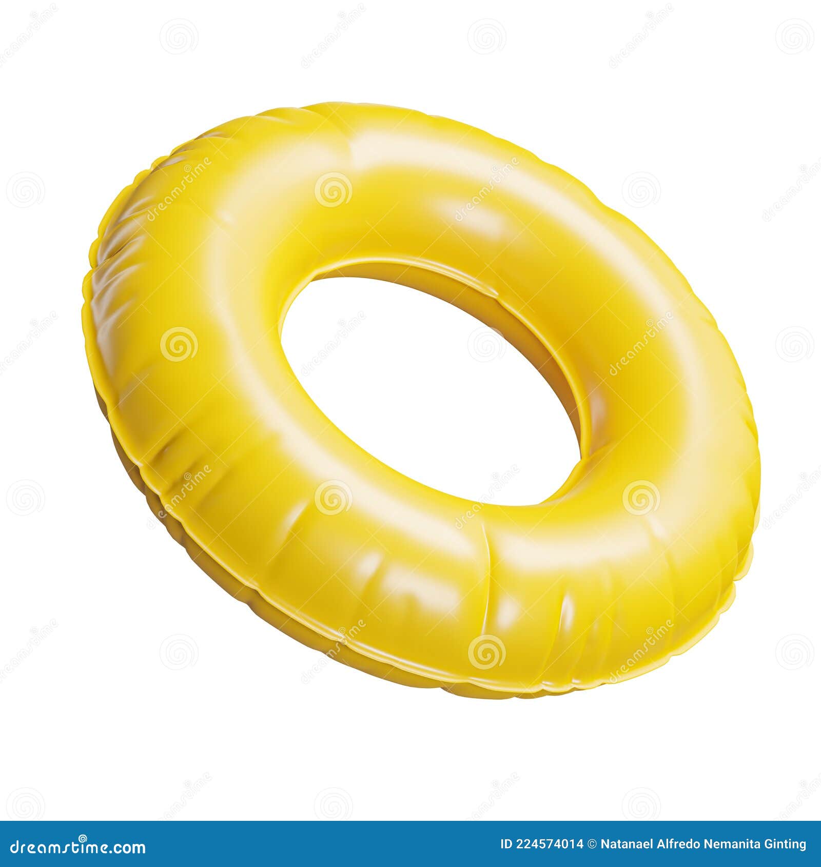 Yellow Inflatable Ball Beach Toy On Vivid Summer Background With ...