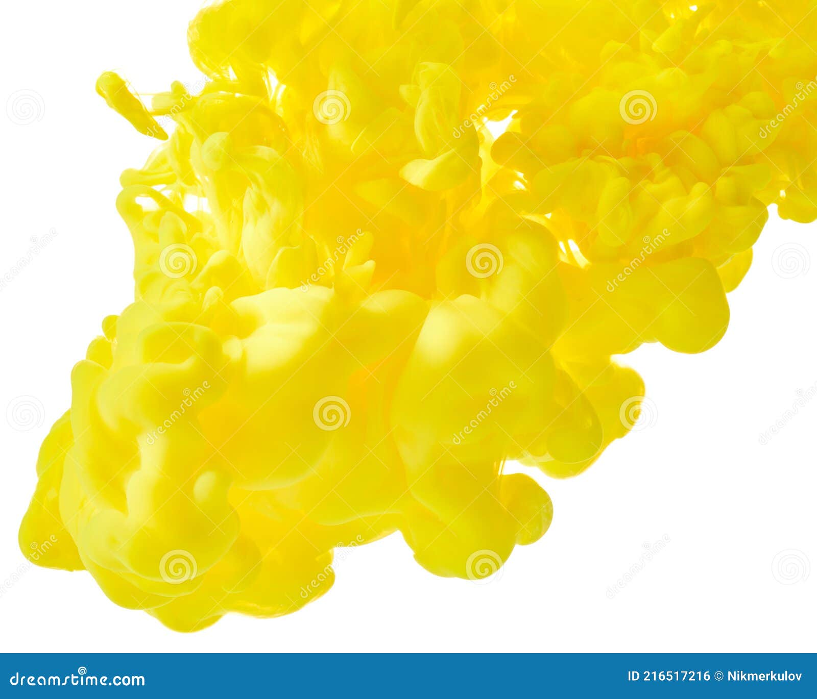 Yellow ink drop stock photo. Image of spilling, splash - 216517216