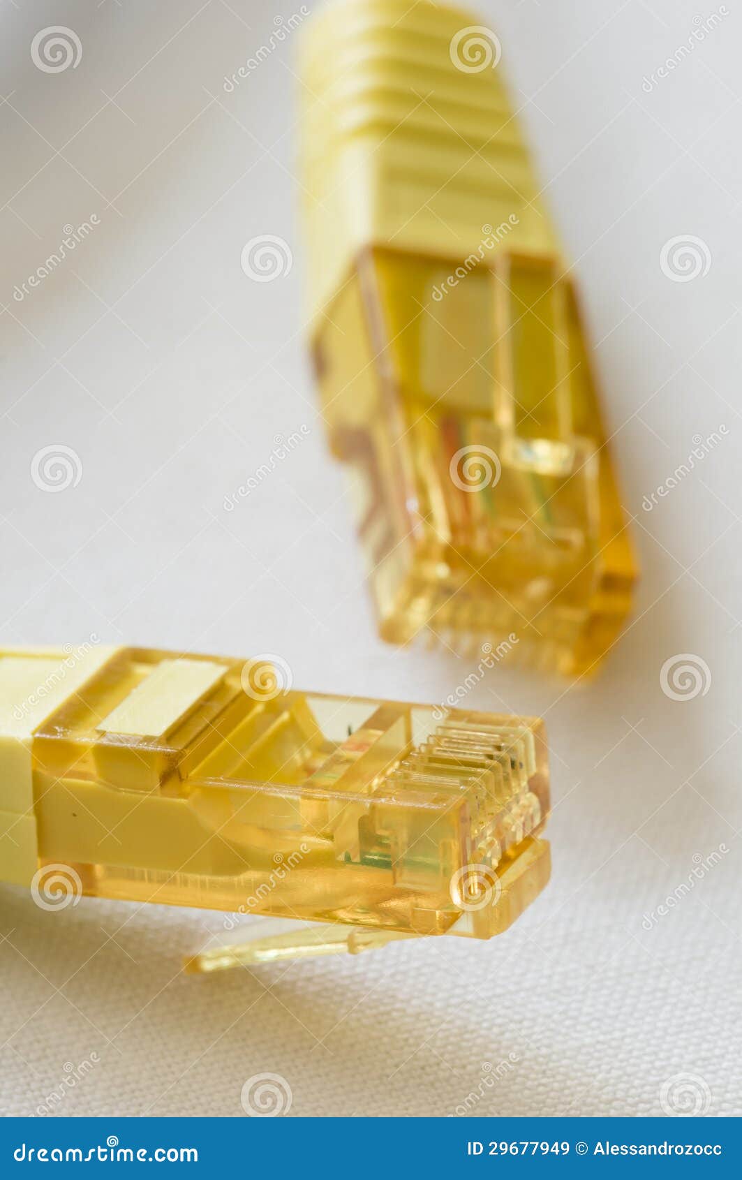 Yellow Internet Cable Plugs Stock Image - Image of cord, cat5: 29677949
