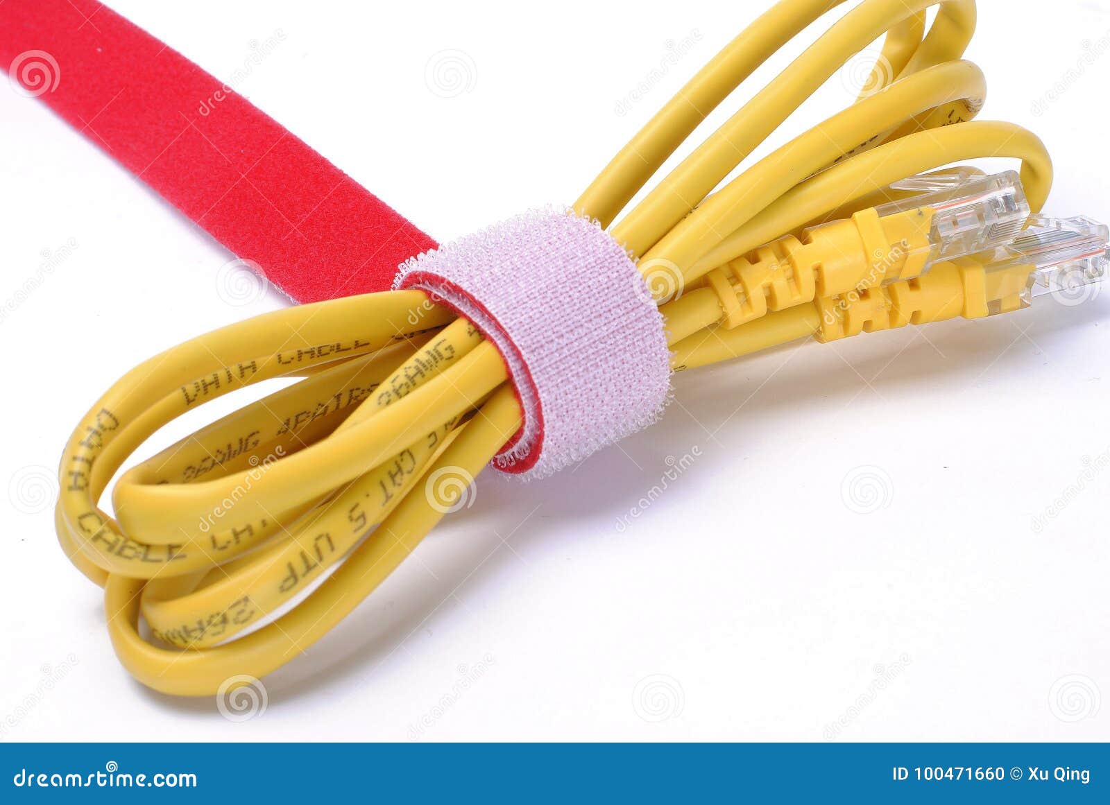 Yellow Internet Data Cable Warp Editorial Image - Image of loop, cable ...
