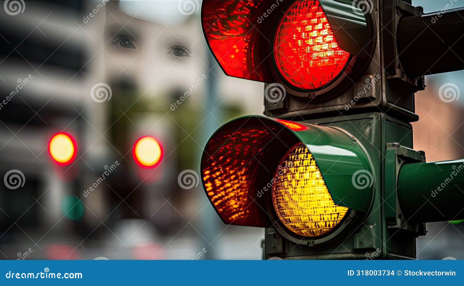 Yellow Intersection Stop Light Stock Illustration - Illustration of ...