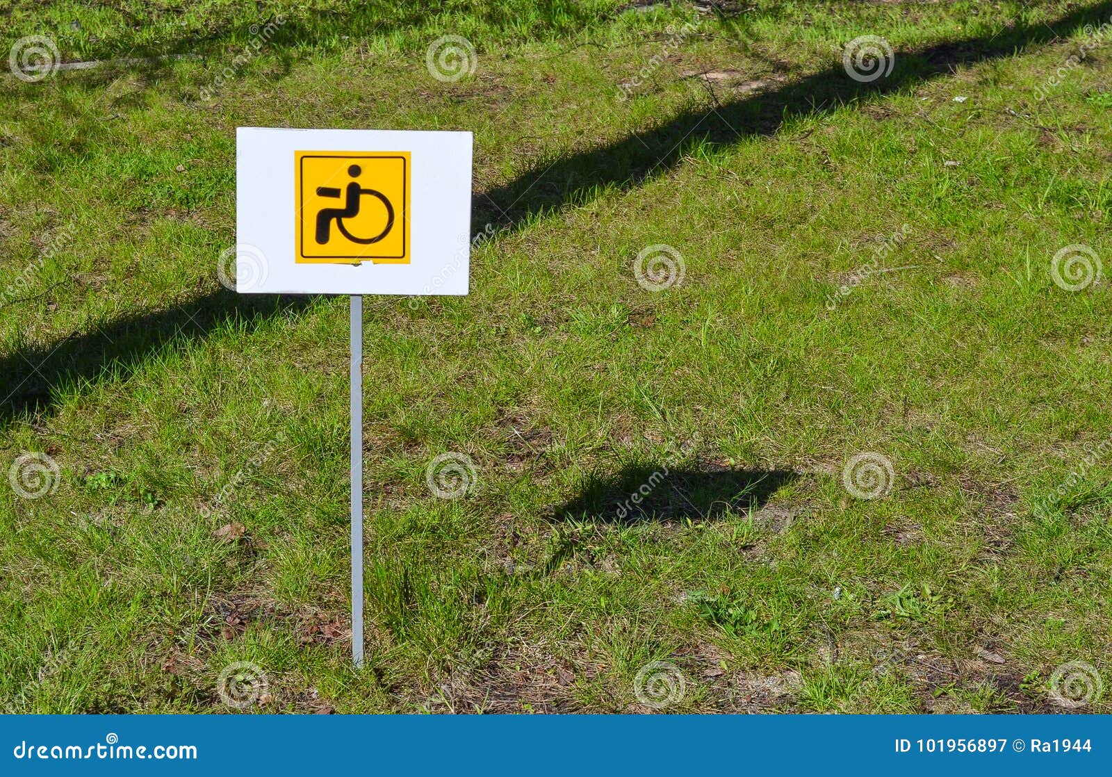 Yellow Invalid Sign. Social Help. Care for People with Disabilities ...