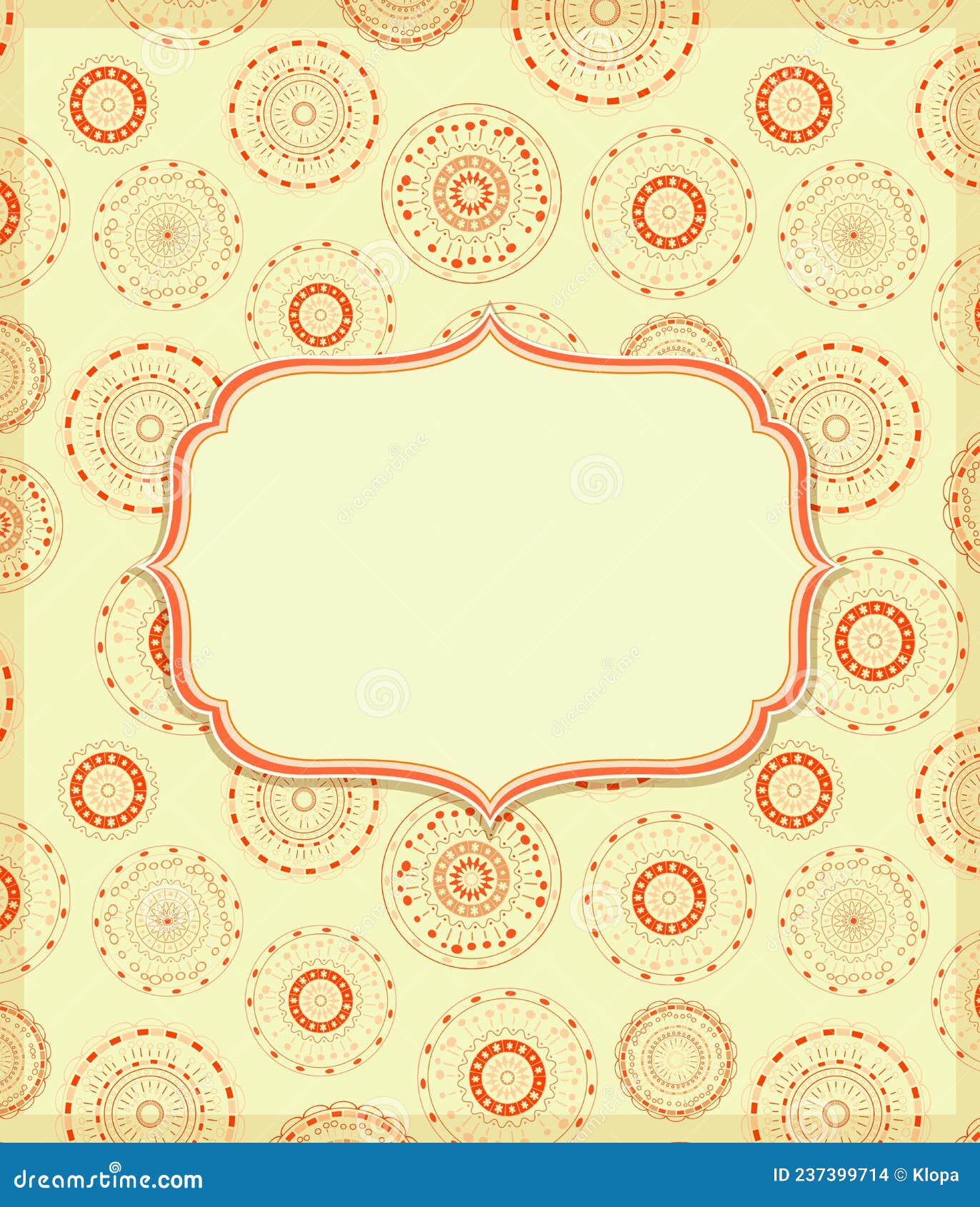 Yellow Invitation Card with Vignette Label Stock Vector - Illustration ...