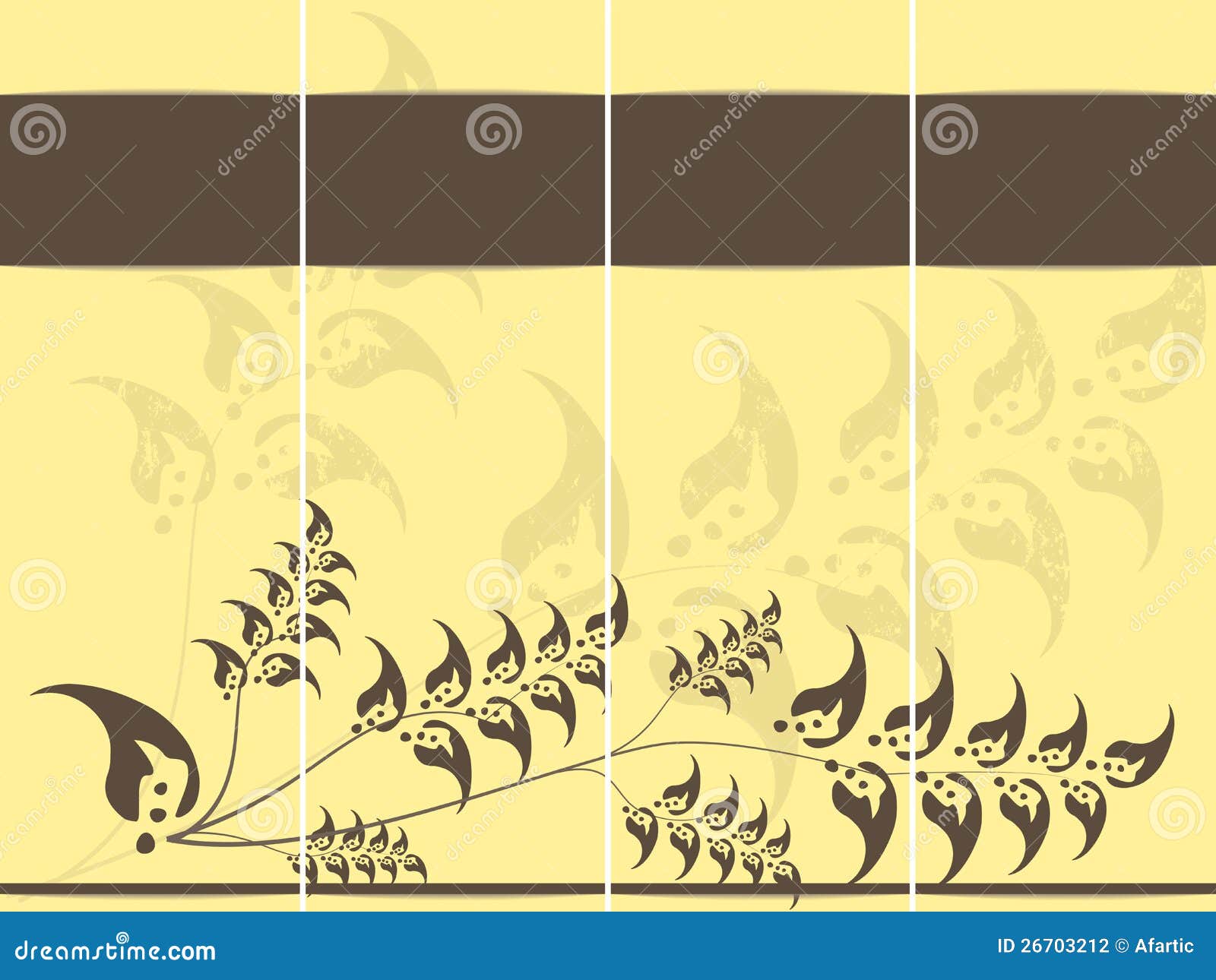 Yellow invitation cards stock vector. Illustration of brown - 26703212