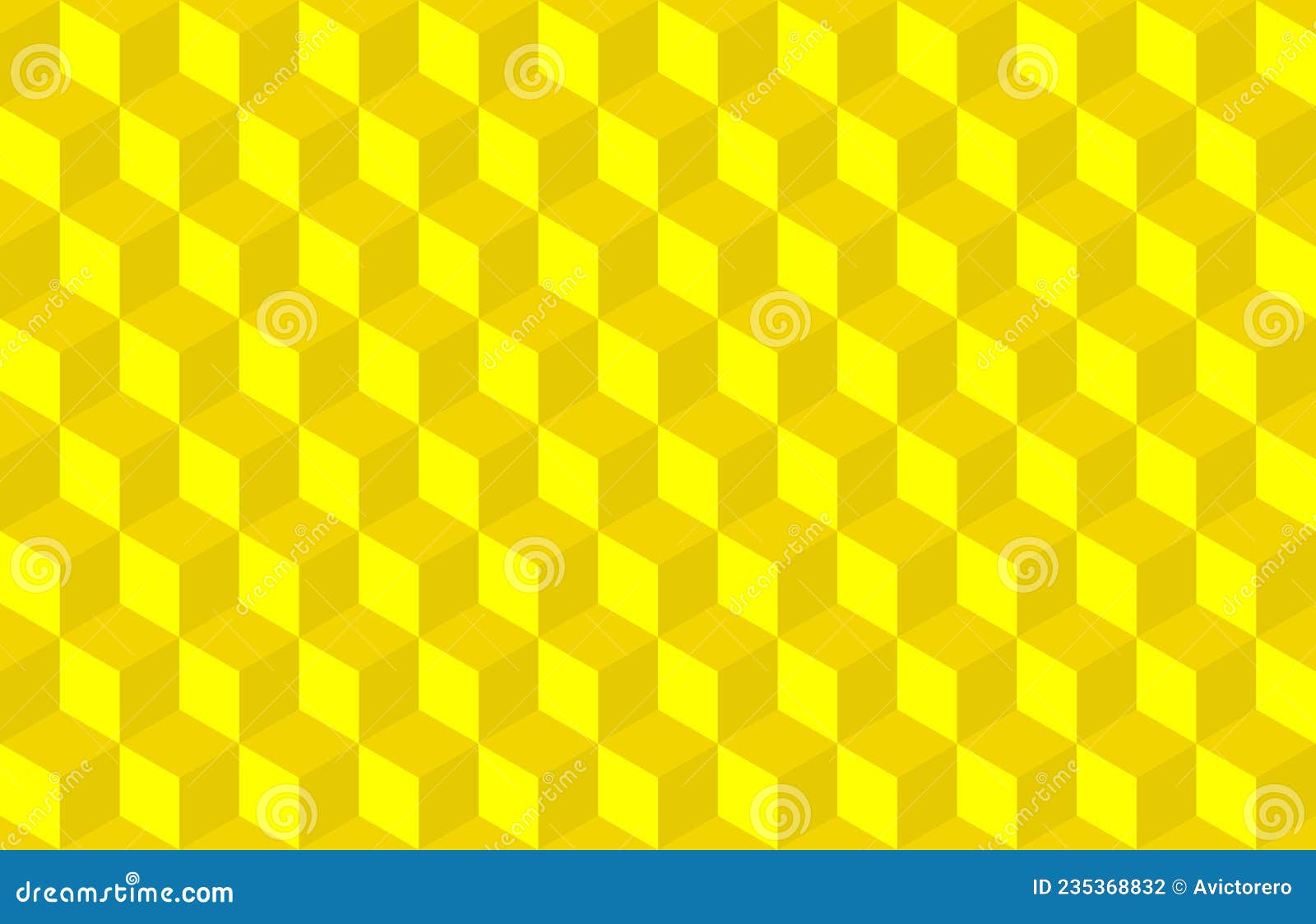 Yellow Isometric Cube Shape Background Texture Stock Vector ...