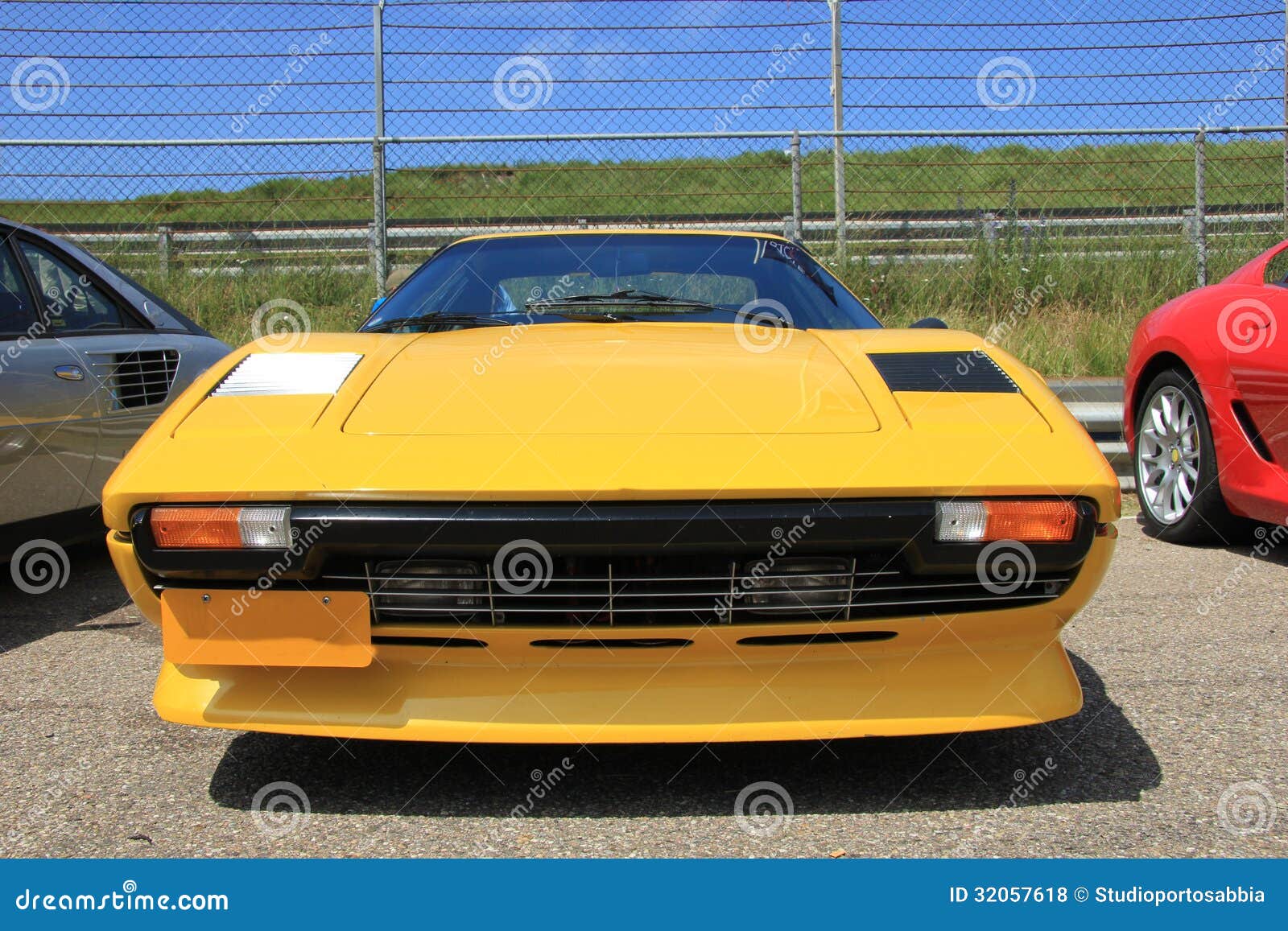 Yellow Italian sport car stock photo. Image of sportscar - 32057618