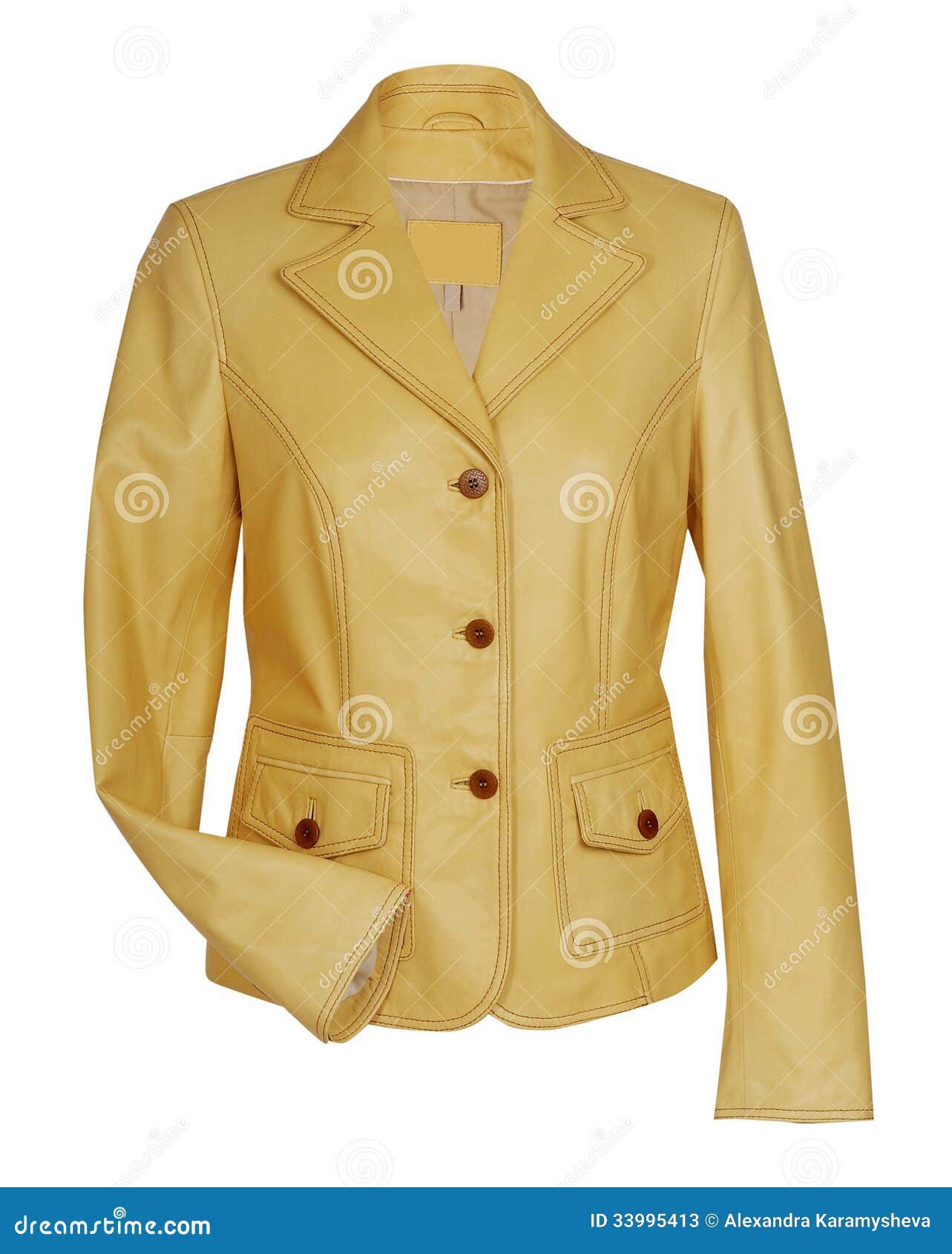 Yellow jacket stock image. Image of fashionable, fabric - 33995413