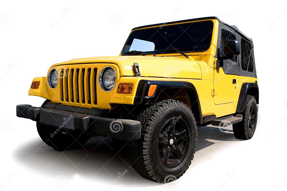 Yellow Jeep stock image. Image of robust, country, automobile - 11783273
