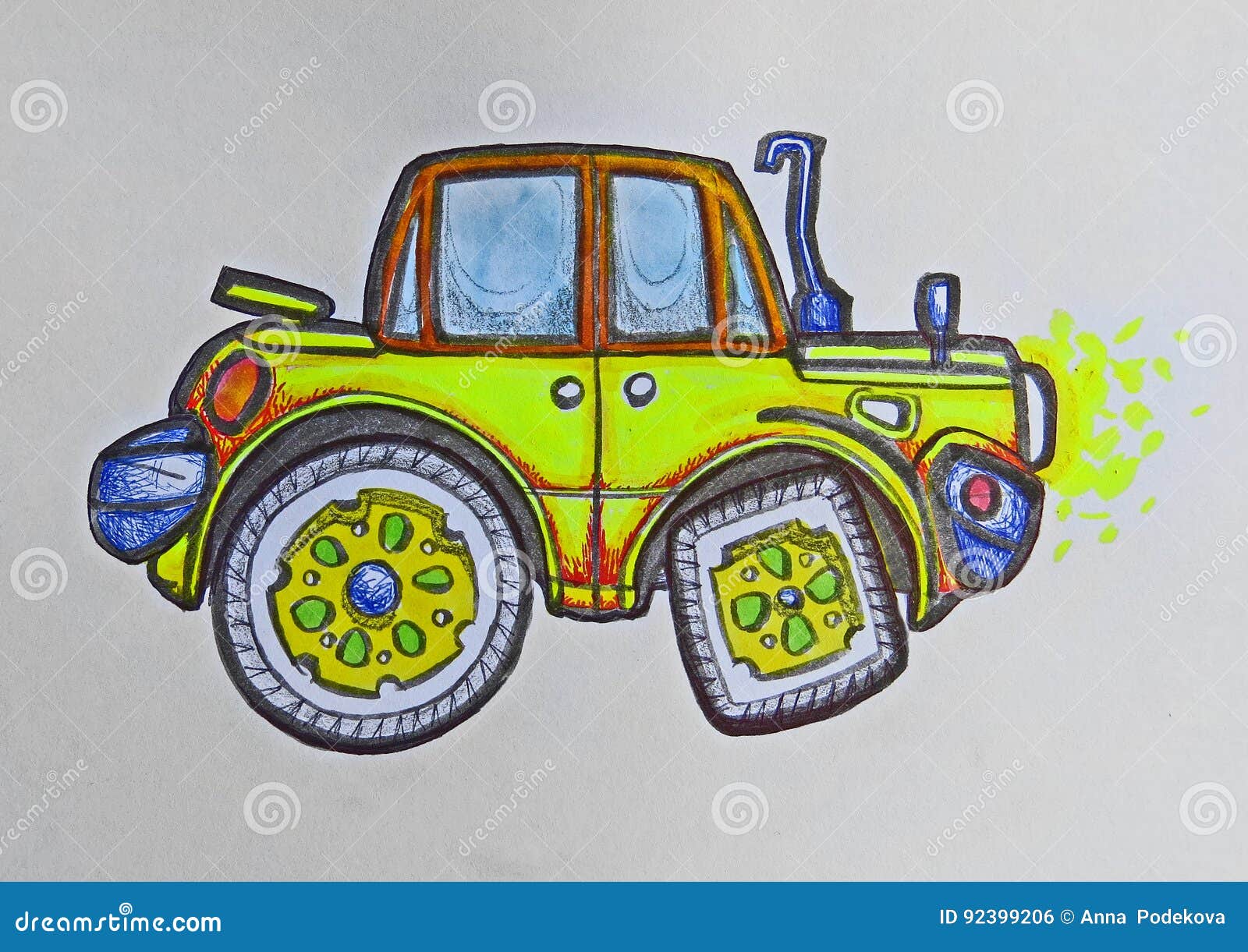 Yellow Jeep Model: A Miniature Dune-buggy Inspired By Johnny Quest ...