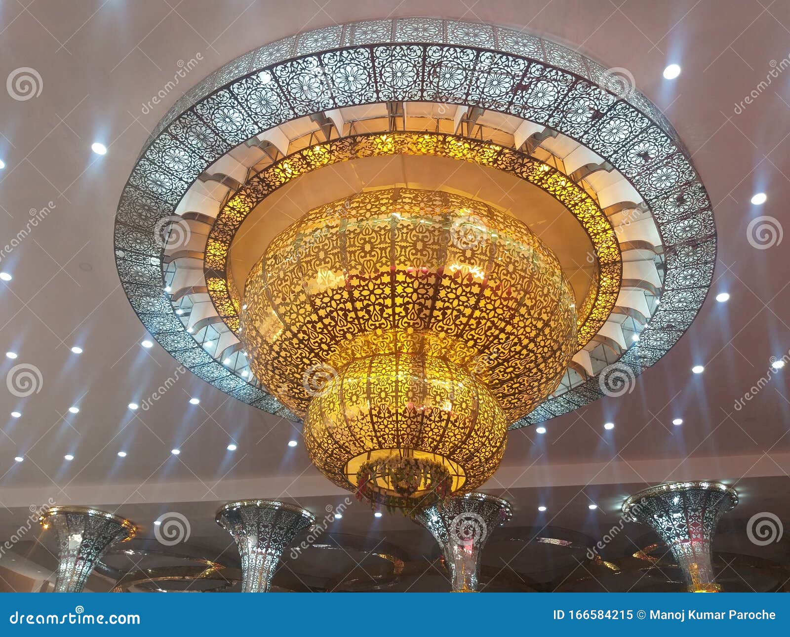 Yellow jhumar stock image. Image of light, yellow, whitelight - 166584215