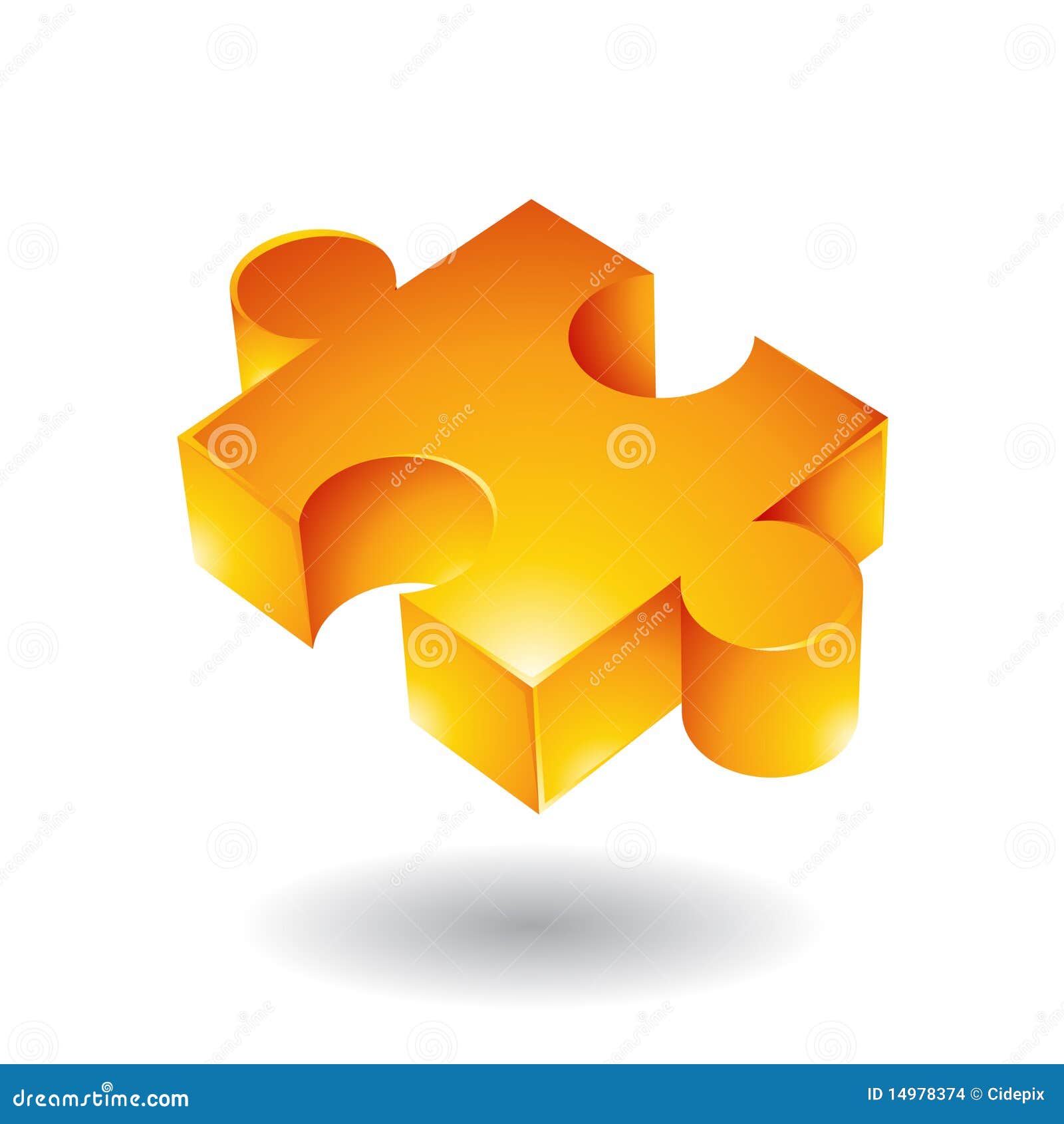 Yellow jigsaw stock vector. Illustration of icons, question - 14978374