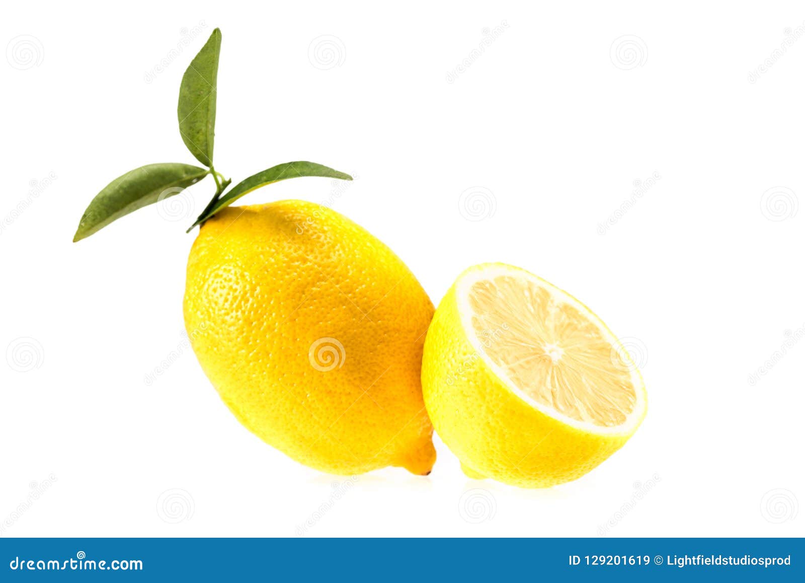 Yellow Juicy Lemons Isolated Stock Image - Image of nutrient ...