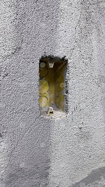 Yellow Junction Box for Intercom Installation Stock Image - Image of ...