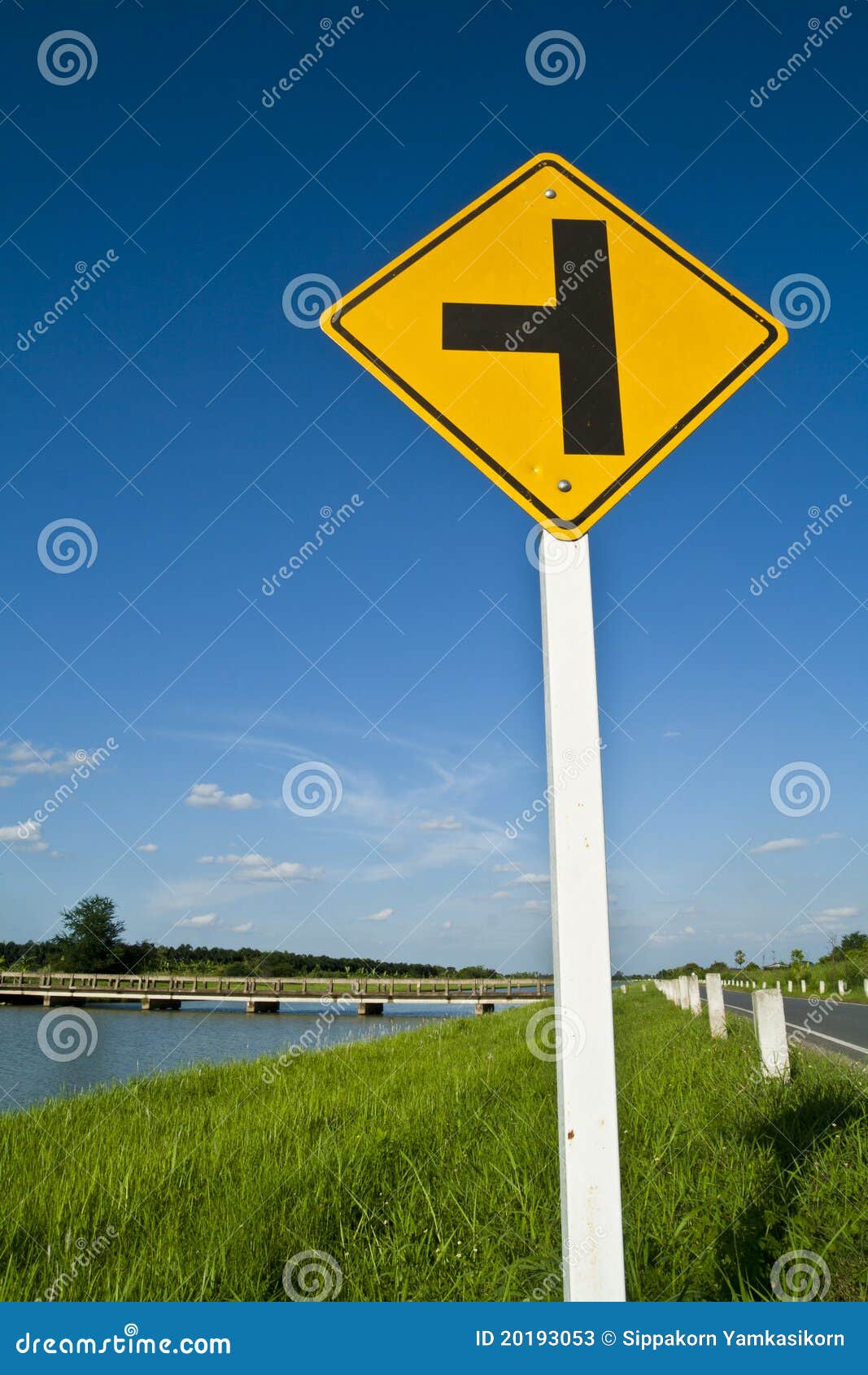 Yellow junction sign stock image. Image of signs, roadside - 20193053