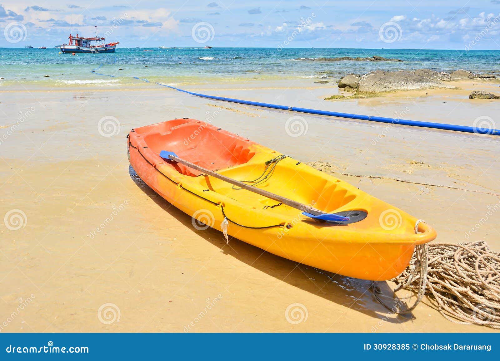 Yellow kayak stock image. Image of nature, beach, natural - 30928385