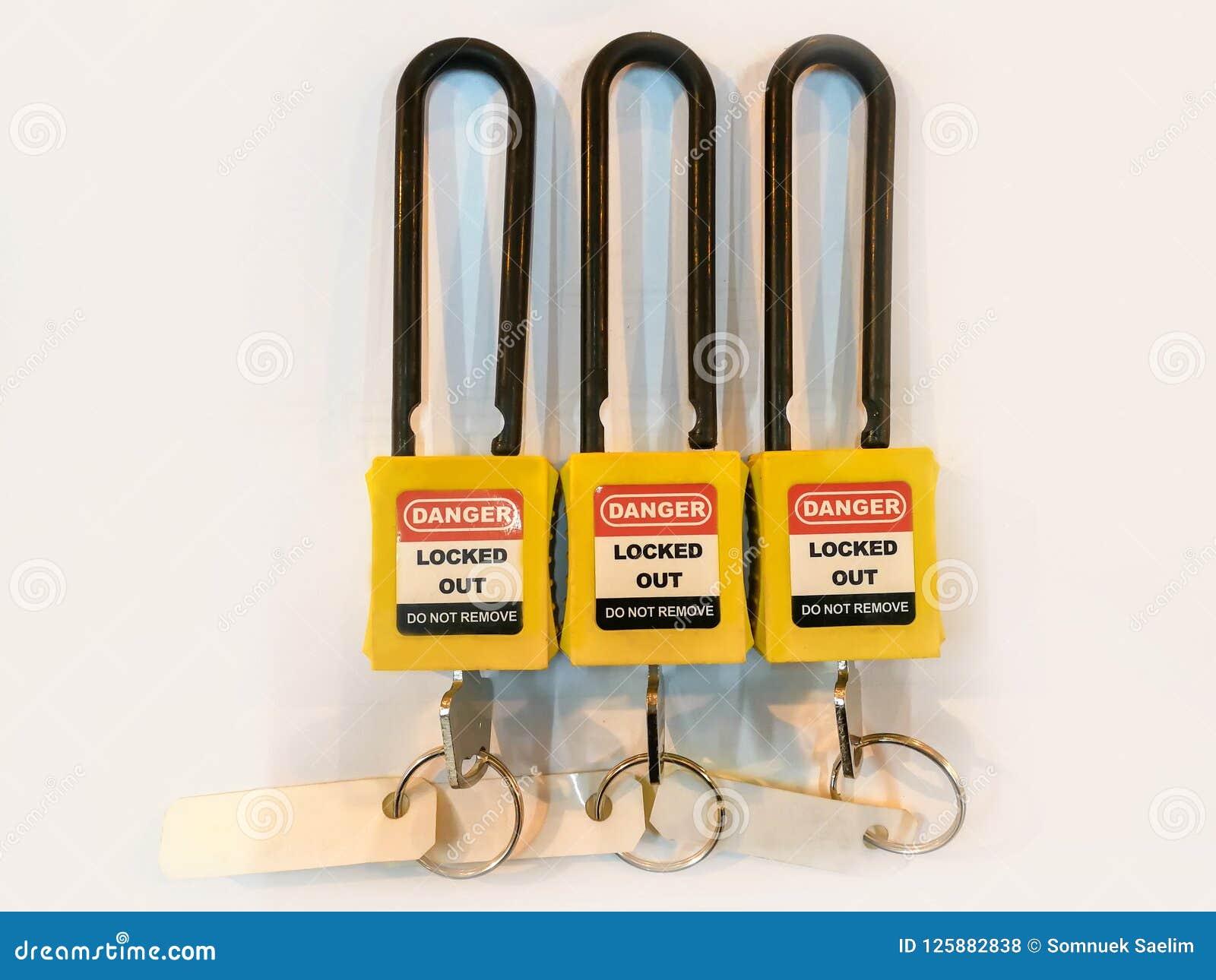 Yellow Key Lock and Tag for Process Cut Off Electrical,the Toggle T ...