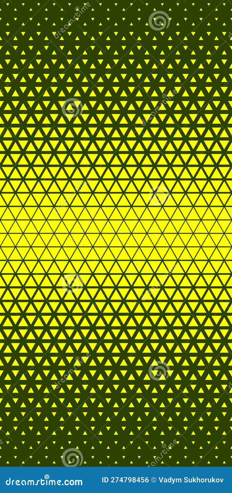 Yellow Khaki Green Halftone Triangles Pattern. Abstract Geometric ...