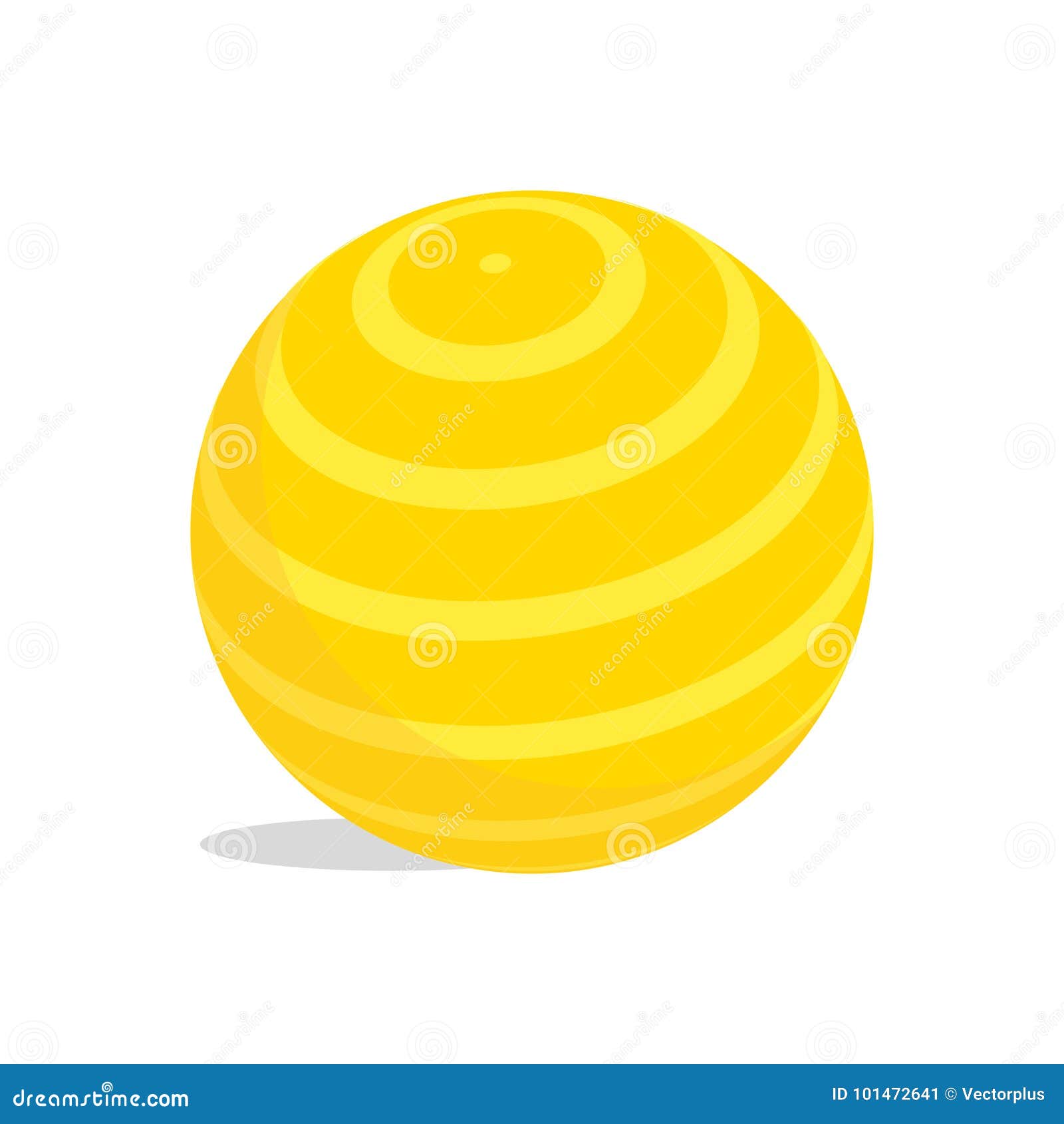 Yellow Kids Ball Illustration. Isolated on White Stock Illustration ...