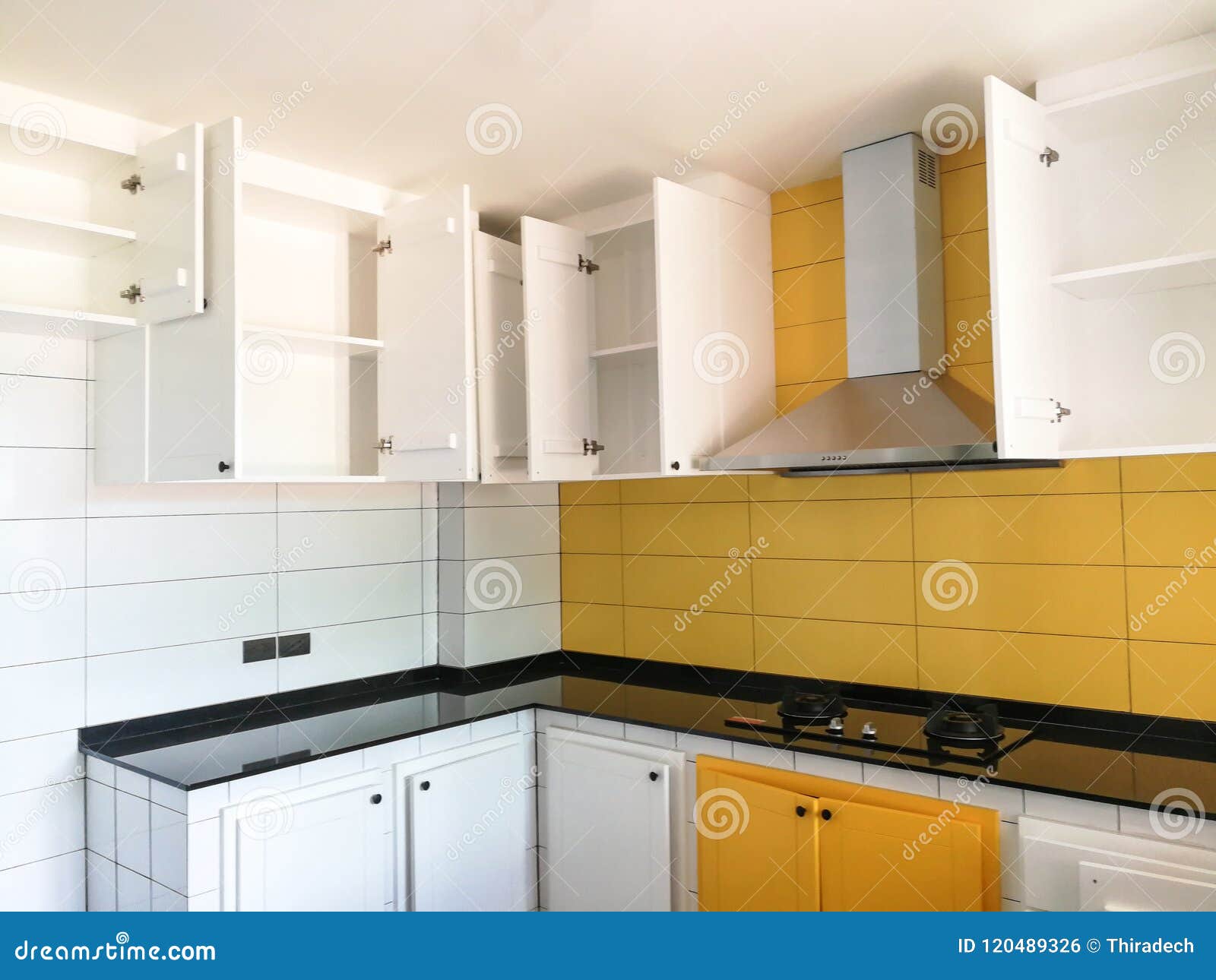 Yellow Kitchen Mixer White stock photo. Image of luxury - 120489326