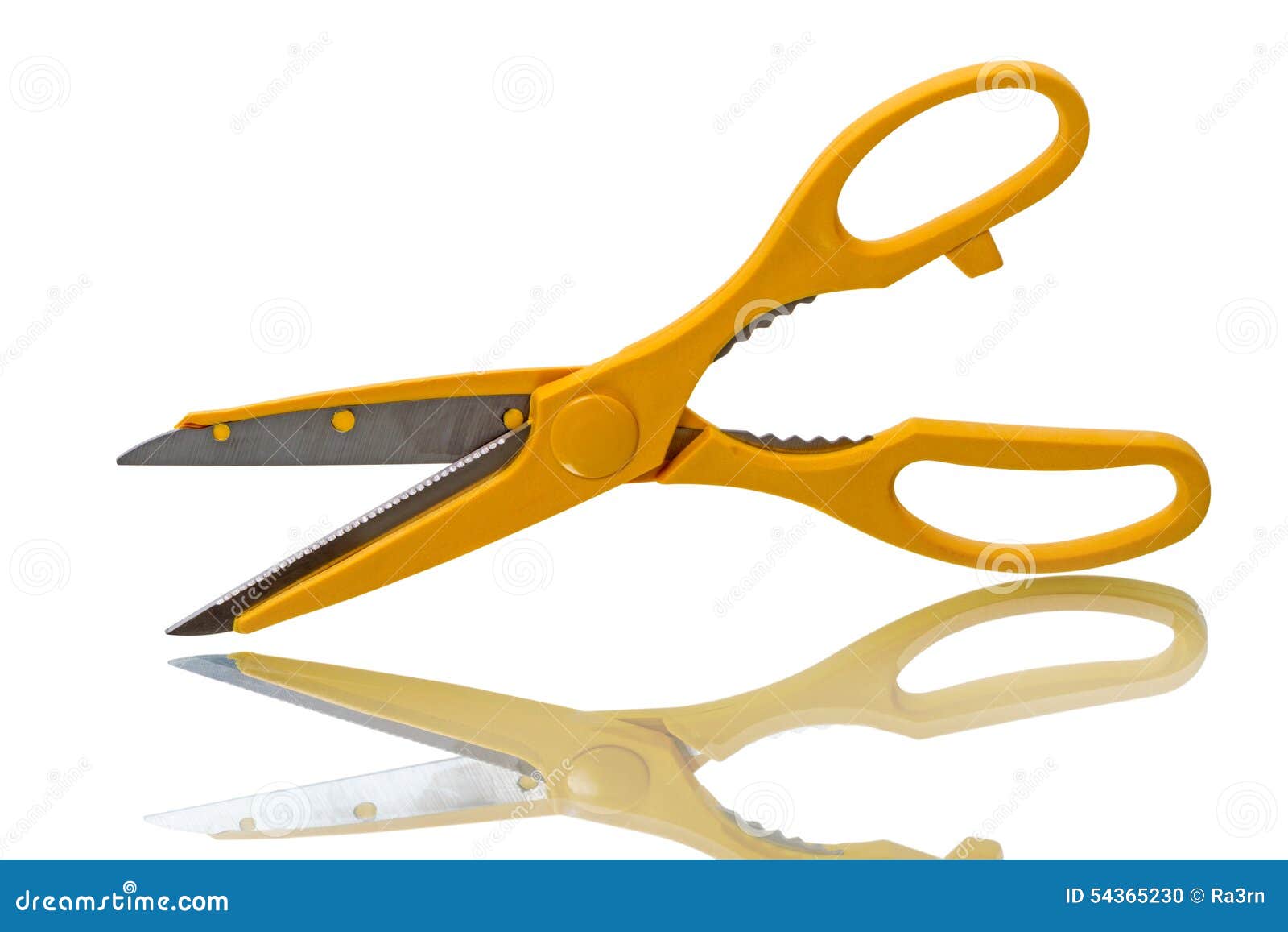 Yellow kitchen scissors stock photo. Image of single - 54365230