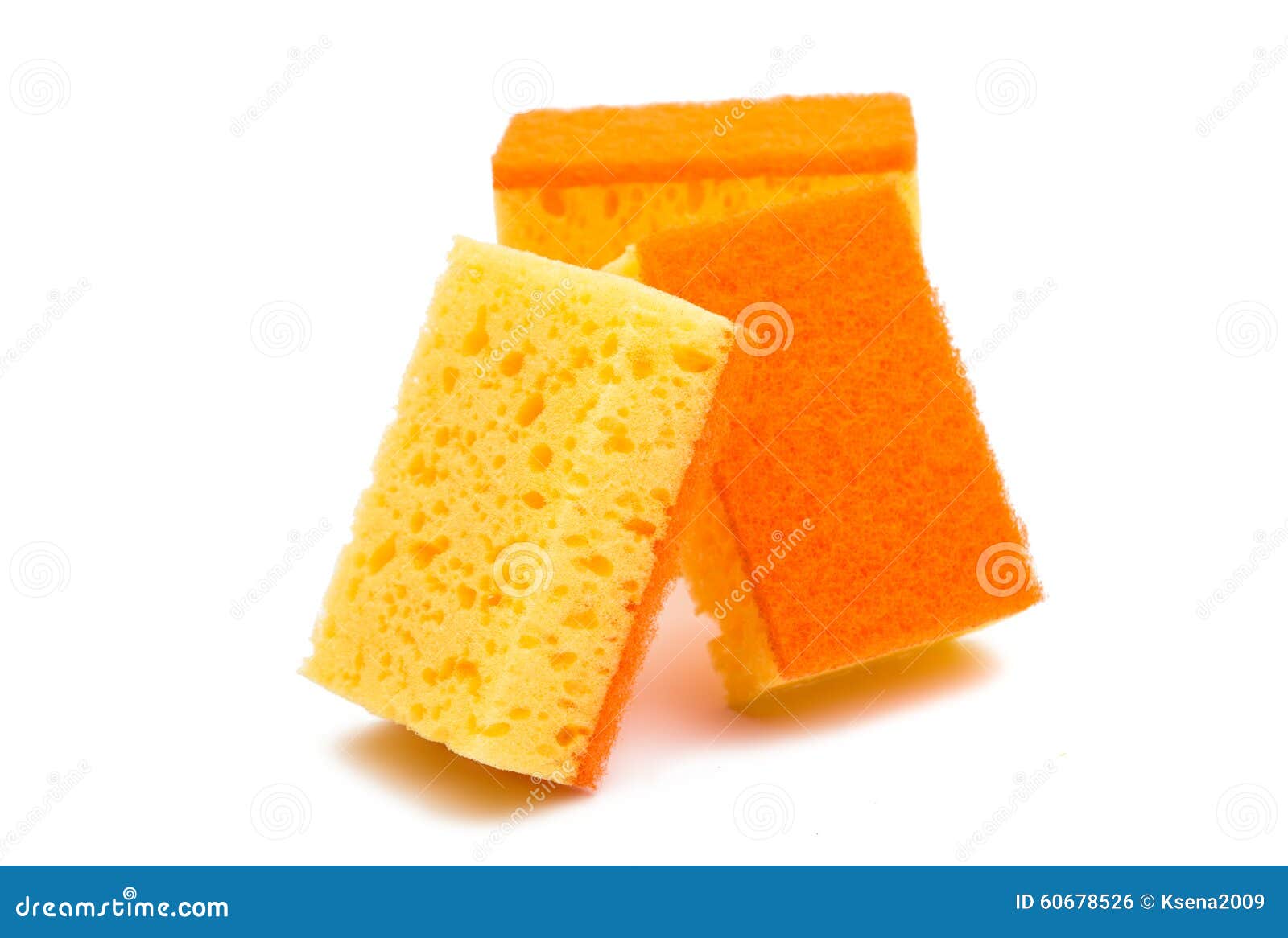 Yellow kitchen sponge stock photo. Image of surface, housework - 60678526
