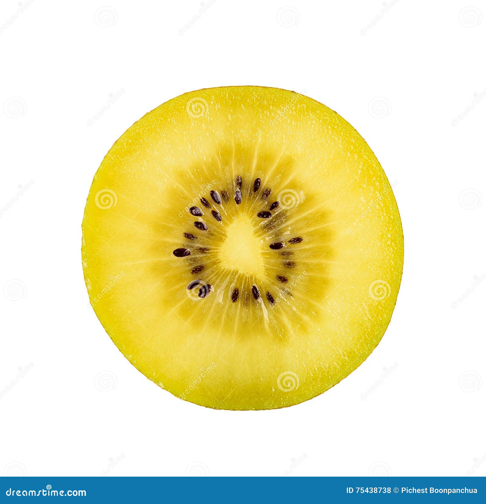 Yellow Kiwi Isolated on the White Background Stock Photo - Image of ...