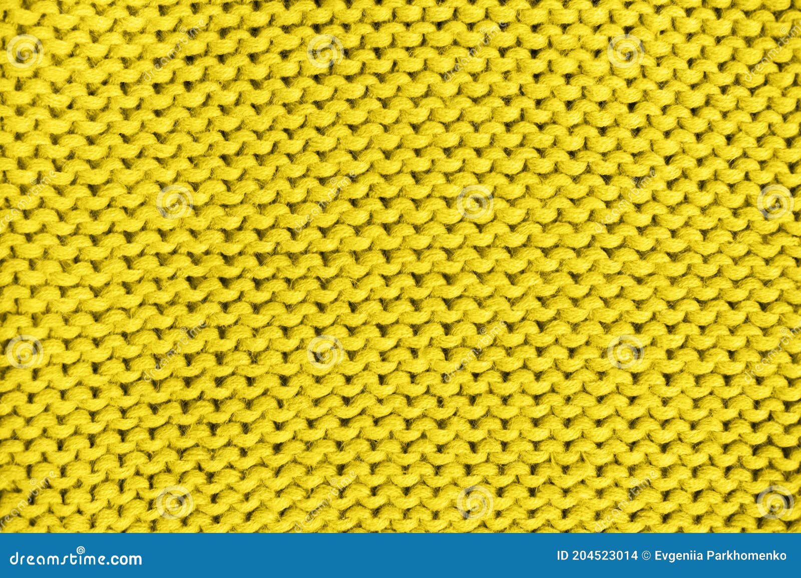 Yellow Knitted Texture. Wool Yarn in Knitting Background Stock Photo ...