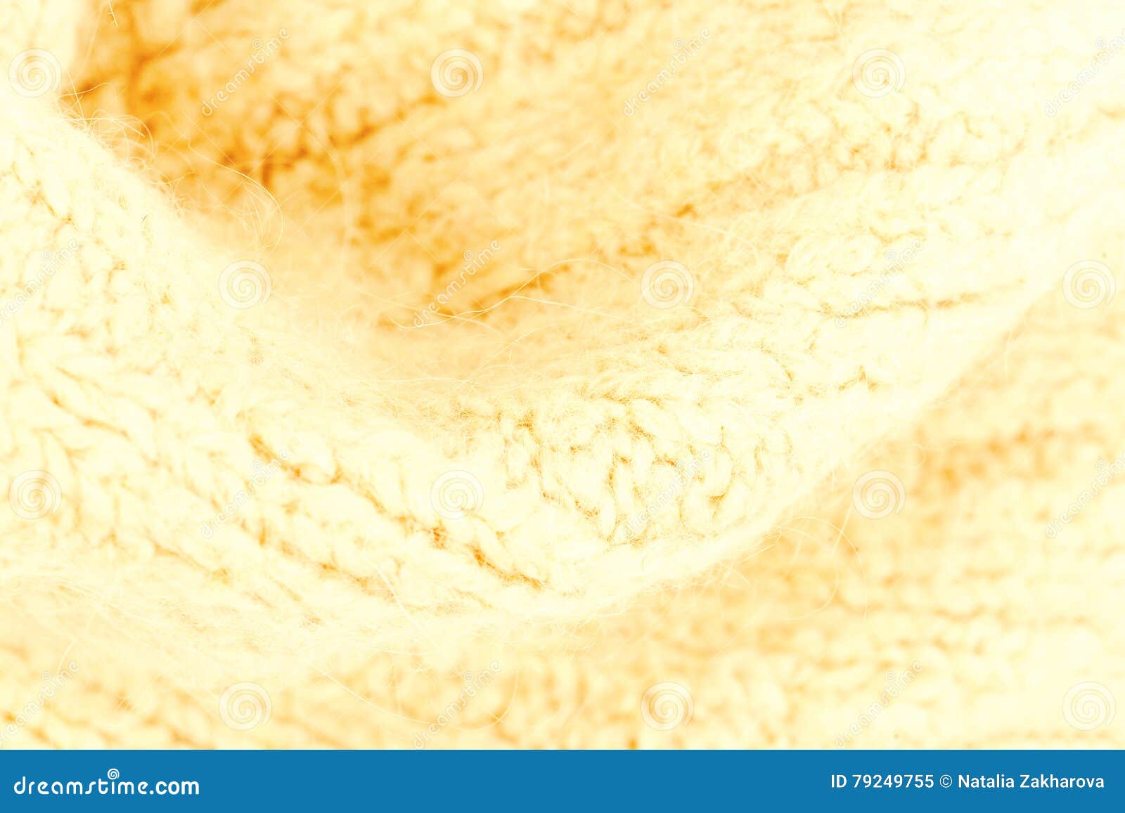 Yellow Knitted Wool Fabric Texture Background Close Up Stock Image ...