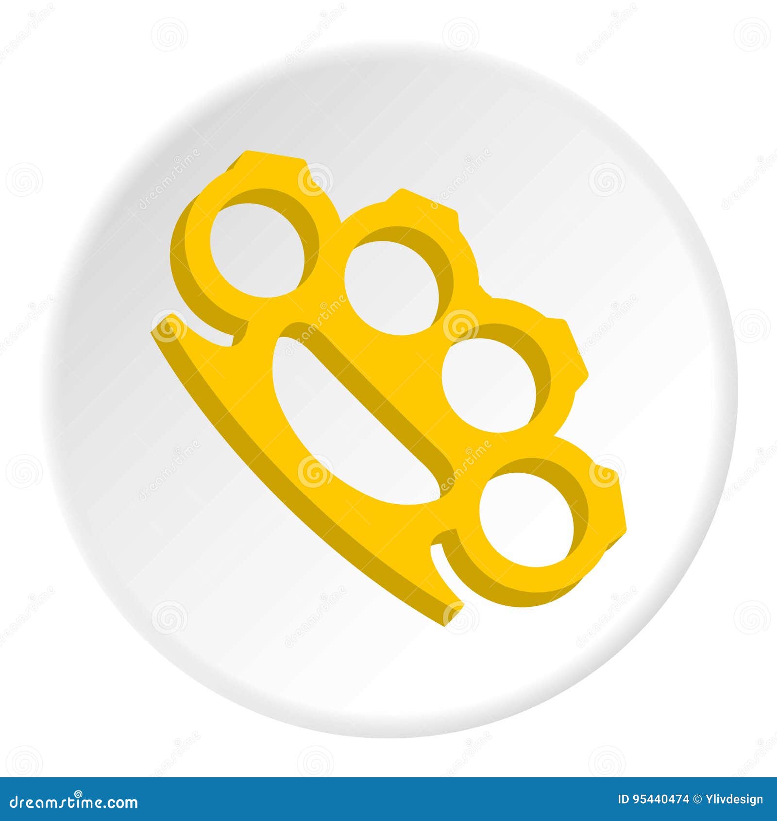 Yellow Knuckles Icon Circle Stock Vector - Illustration of graphic ...