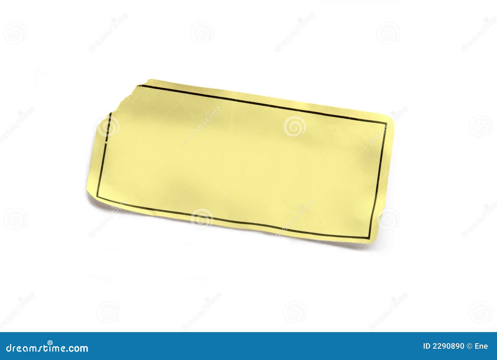 Yellow label stock photo. Image of fold, text, label, blank - 2290890