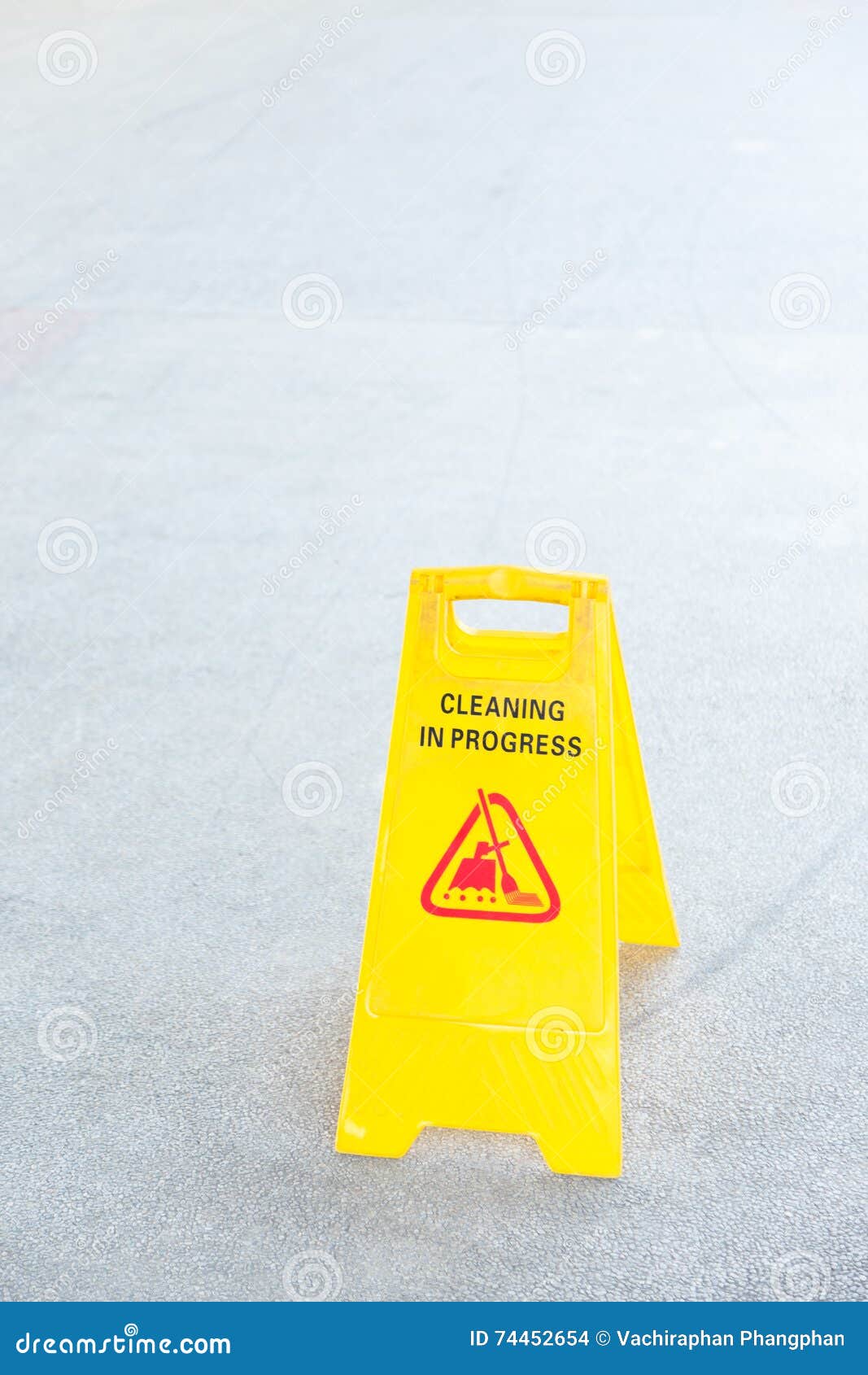 Yellow label clean. stock photo. Image of board, hazard - 74452654