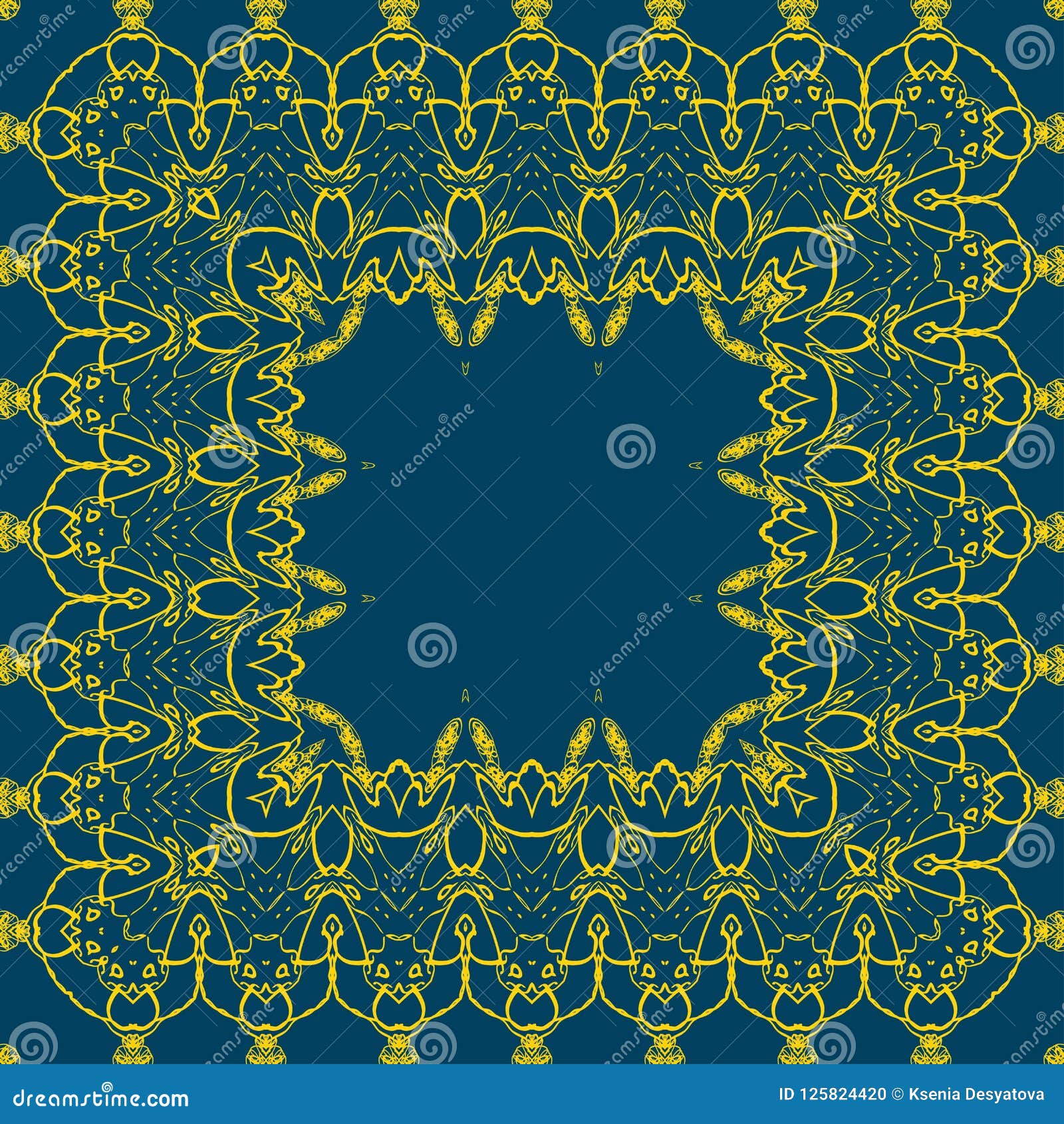 Yellow lace pattern stock illustration. Illustration of gorgeous ...