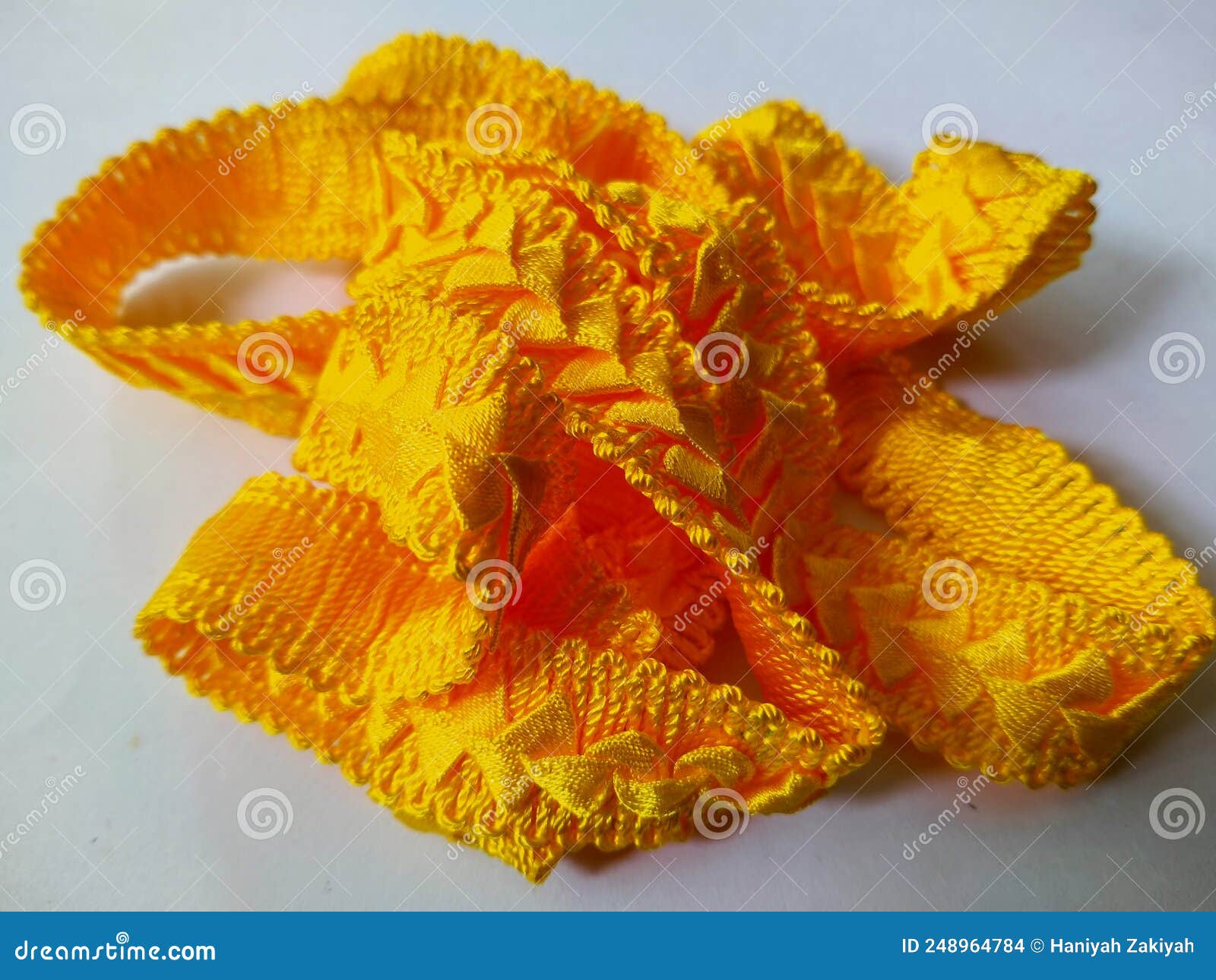 Yellow Lace on White Background Stock Photo - Image of beauty, yarn ...