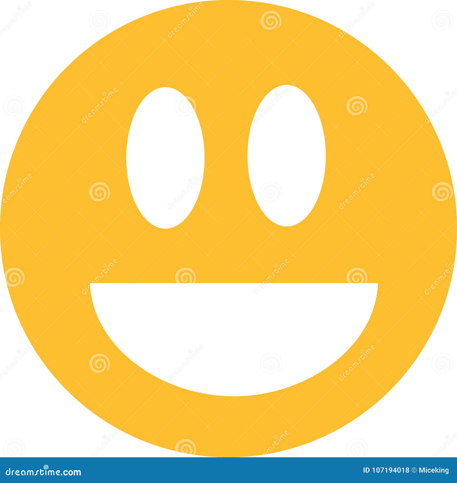 Laughing Smiley Emoticon Vector. Cartoon Happy Face With Laughing Mouth ...
