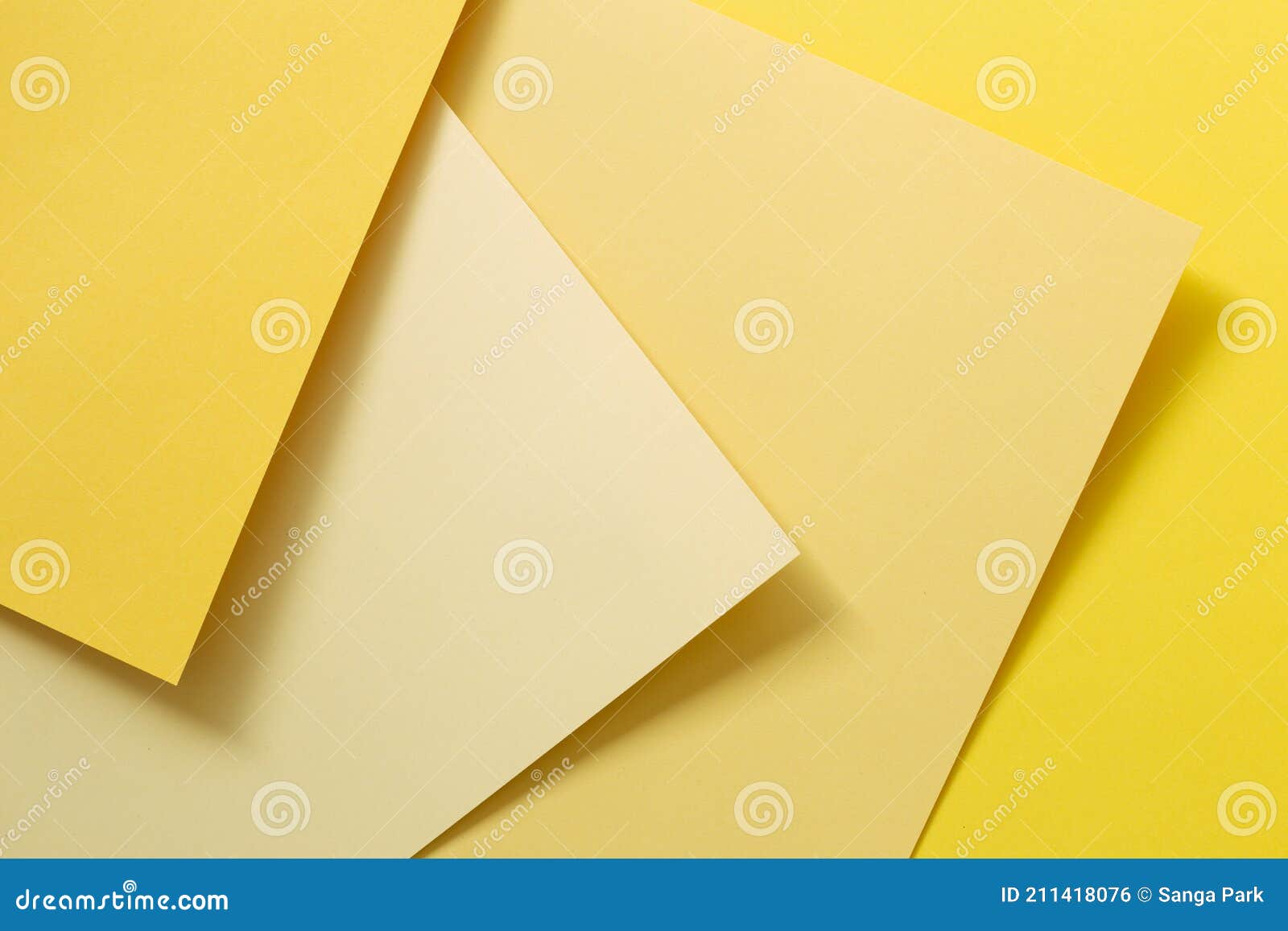 Yellow layered color paper stock photo. Image of frame - 211418076