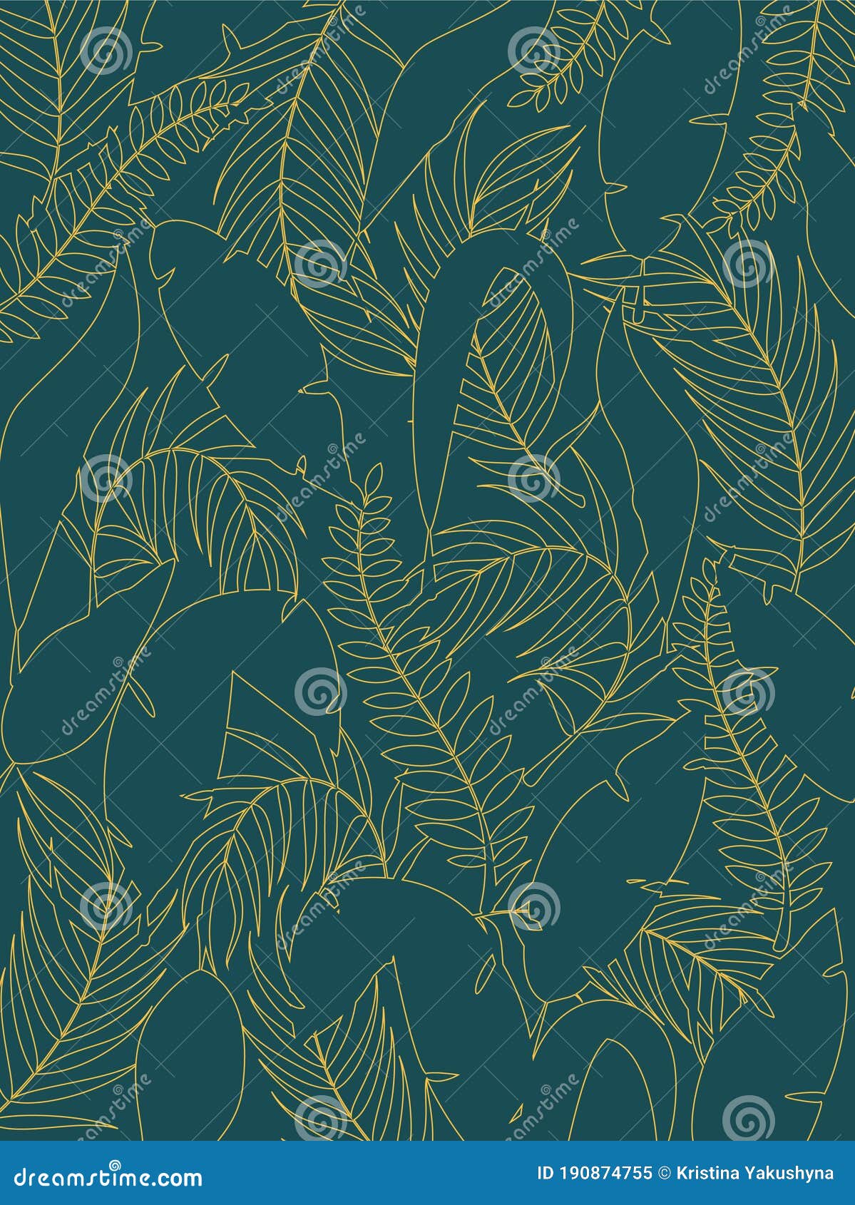 Yellow Leaf Pattern on Green Background. Yellow Leaf Texture Stock ...