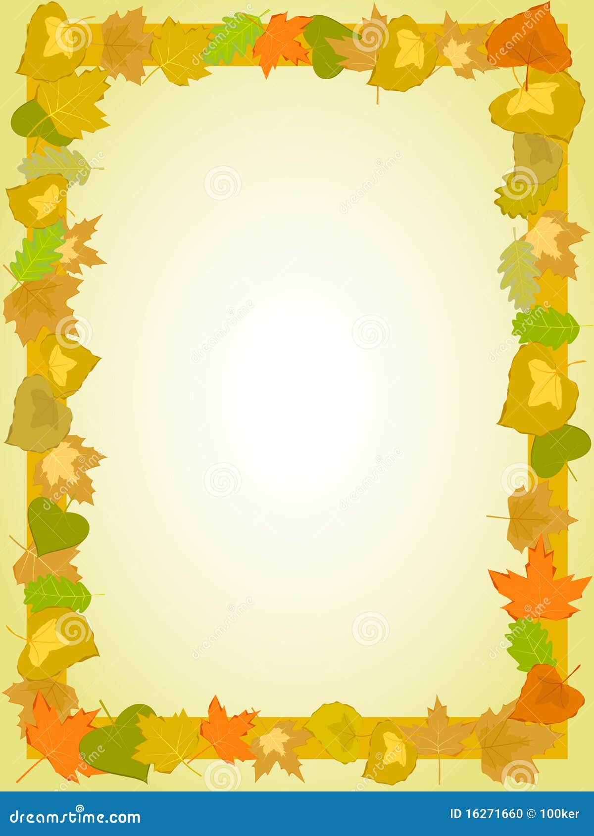 Yellow Leaf Rectangle Frame Stock Vector - Illustration of backgrounds ...