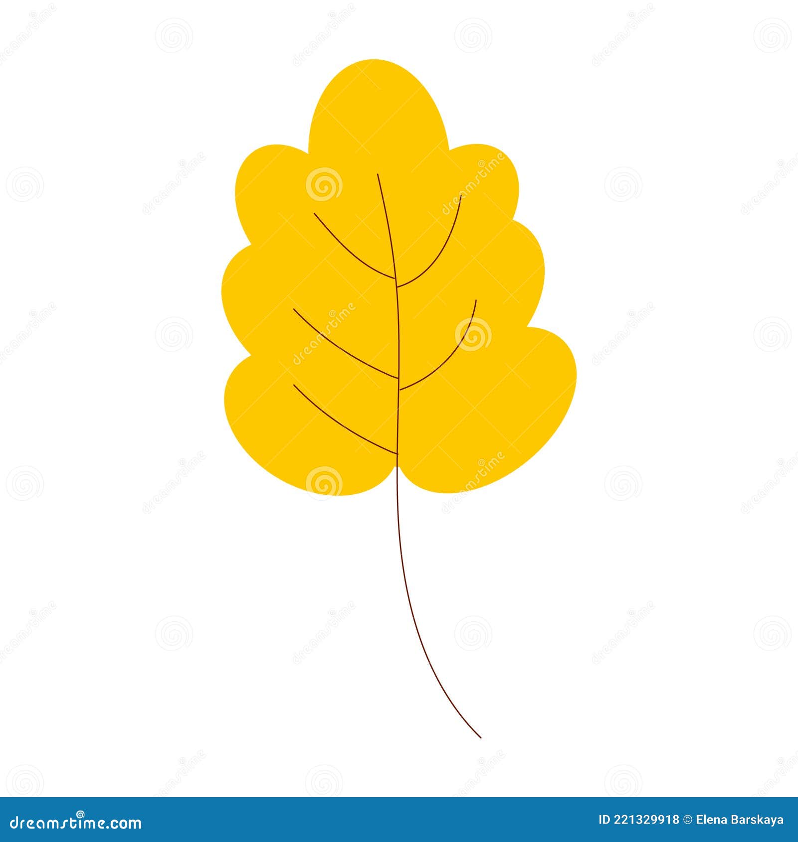 Yellow Leaf on a White Background for Use in Clip Art or Web Design ...