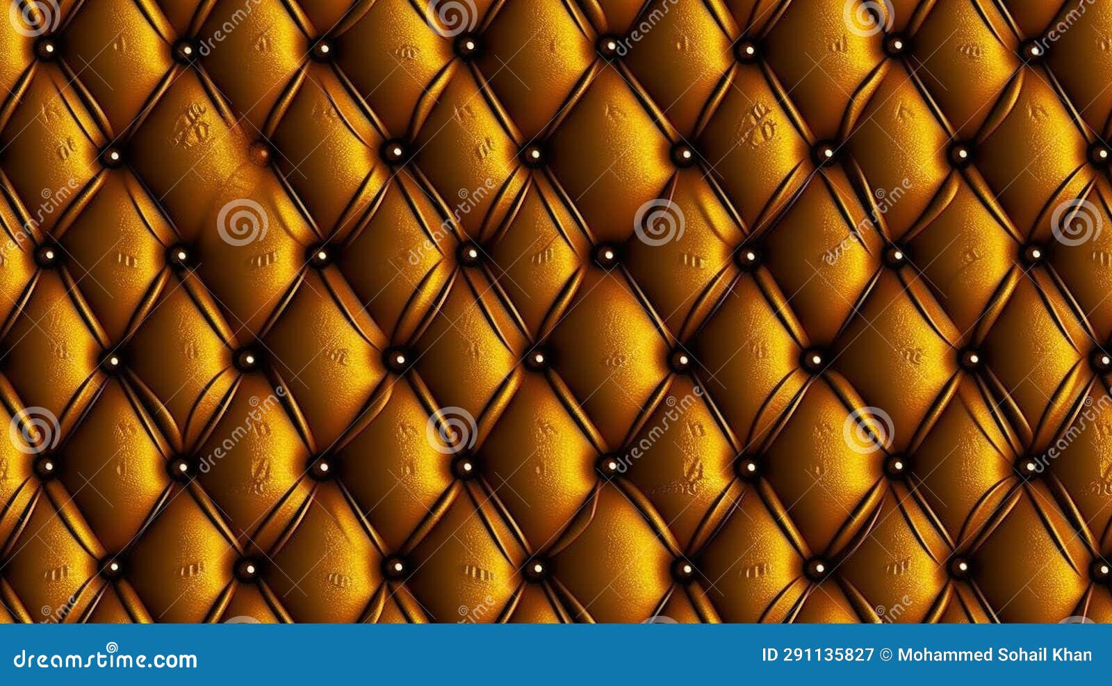Yellow Leather with Golden Wire and Diamonds Seamless Pattern Bumped ...
