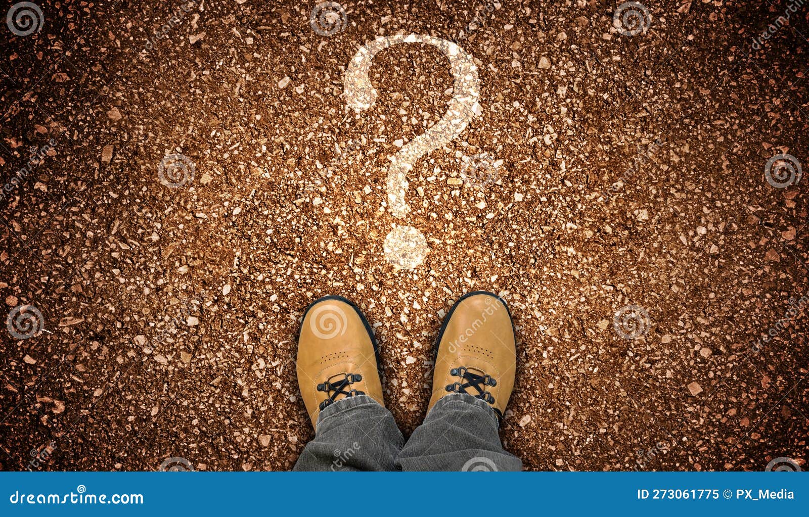 Yellow Leather Shoes and White Question Mark Stock Image - Image of ...