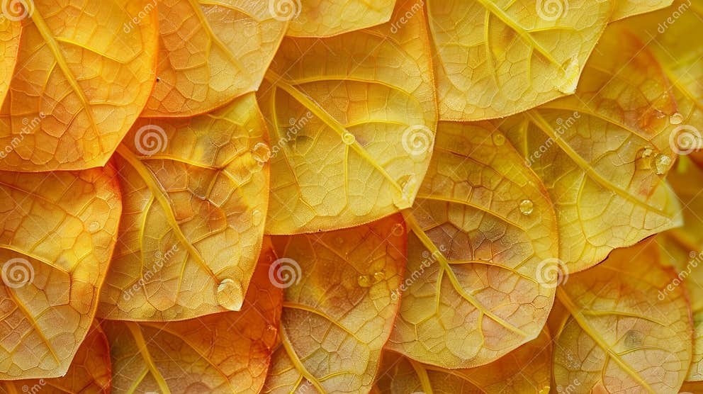 Yellow Leaves Texture Background Stock Illustration - Illustration of ...